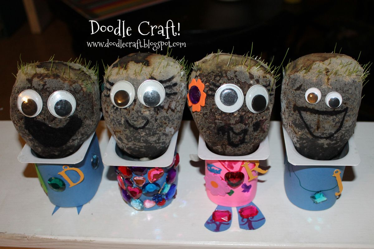 Haircut Chia Pet Grass Heads! Great for Summer Break! : 5 Steps (with ...