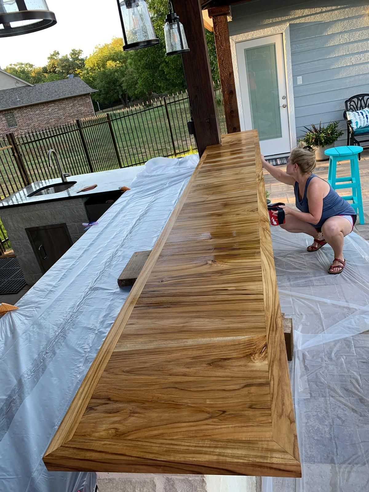 Backyard Teak Bar Top : 7 Steps (with Pictures) - Instructables