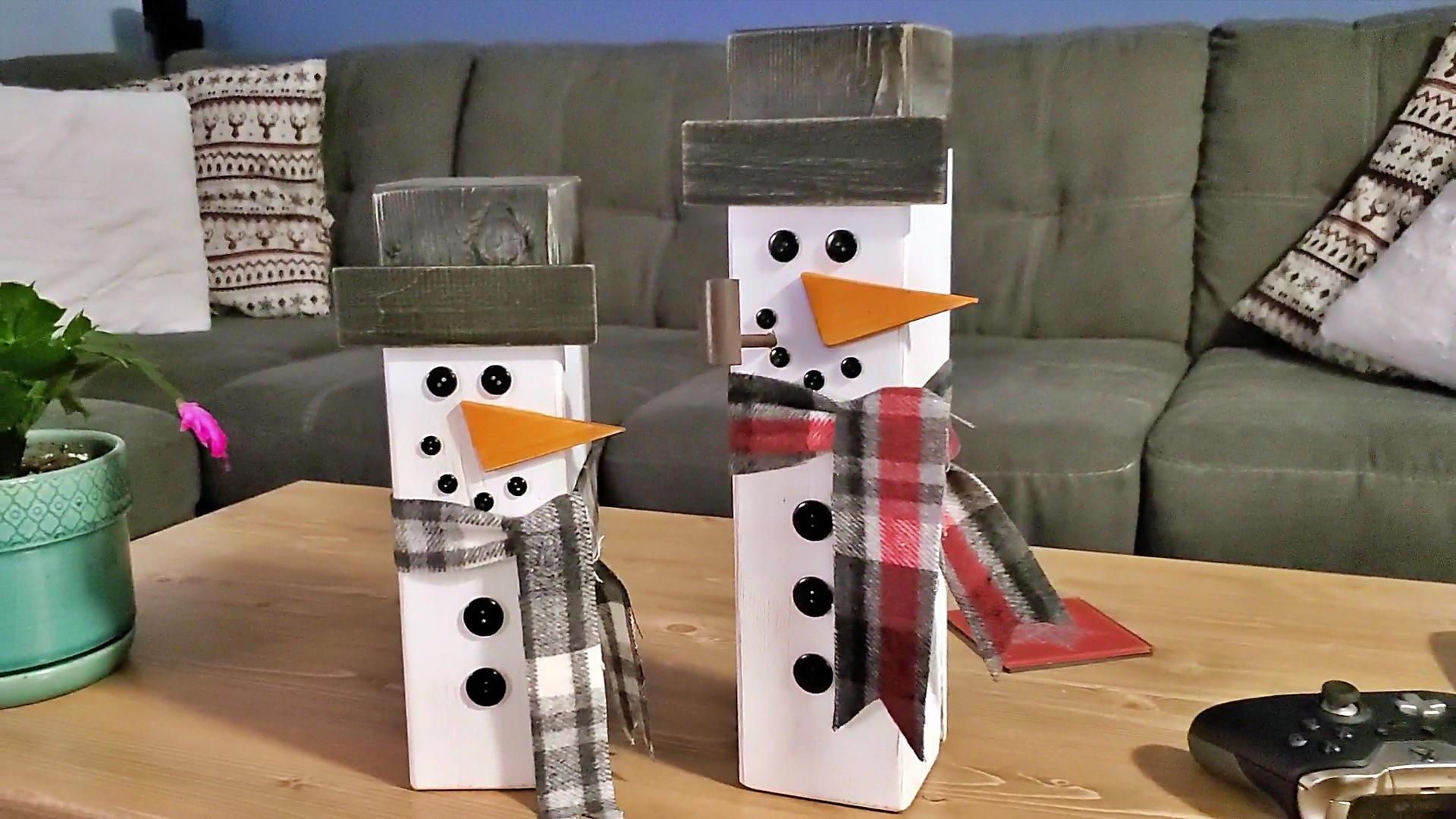 Rustic Wood Snowmen From a 4x4 Post : 7 Steps - Instructables