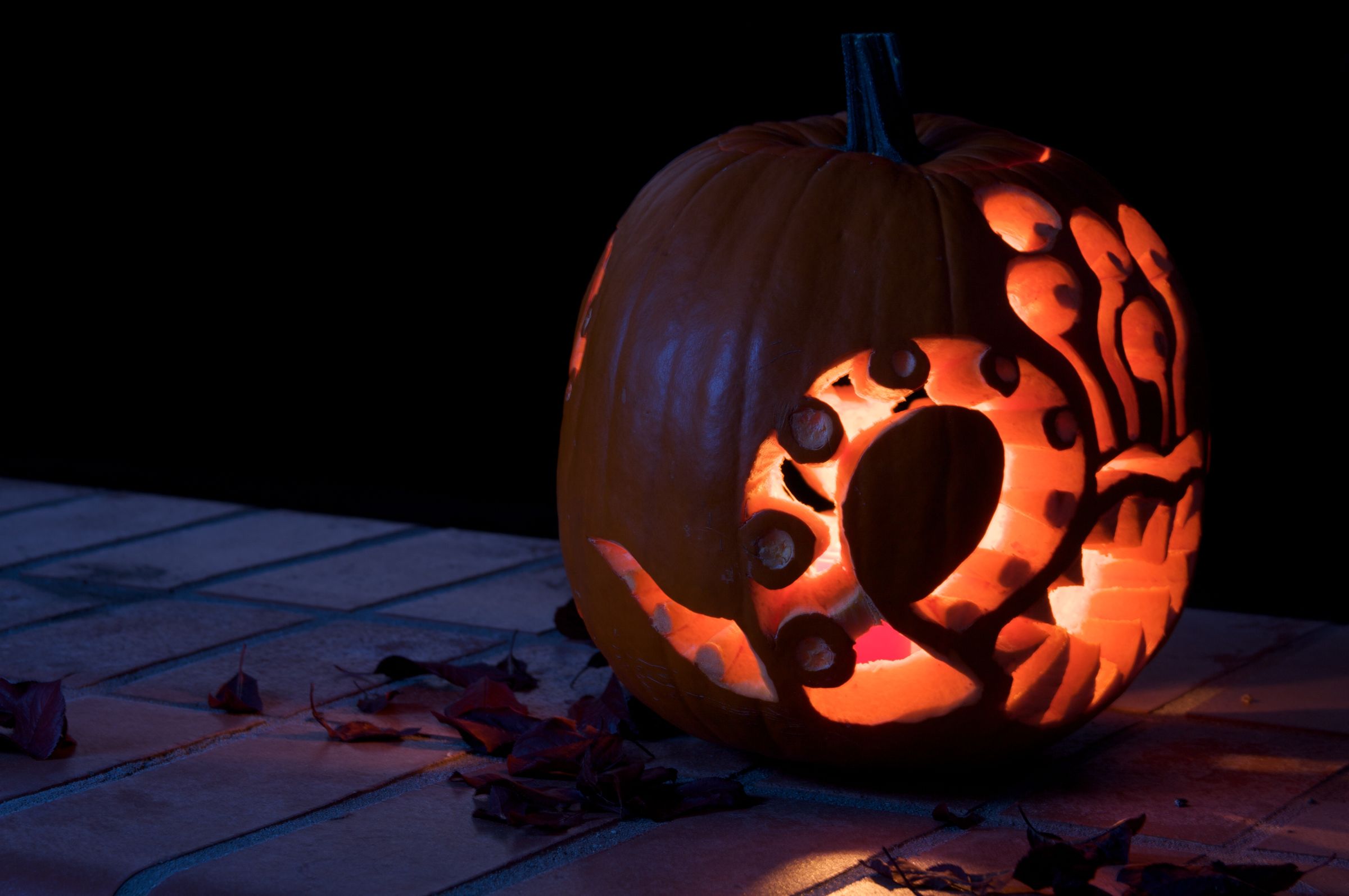 Octopus Pumpkin Stencil