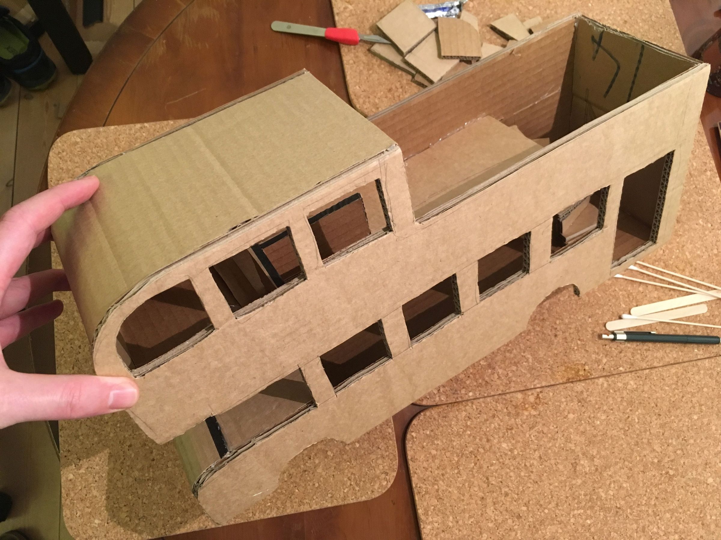 Cardboard Box Bus - for a Toy Ride : 16 Steps (with Pictures ...