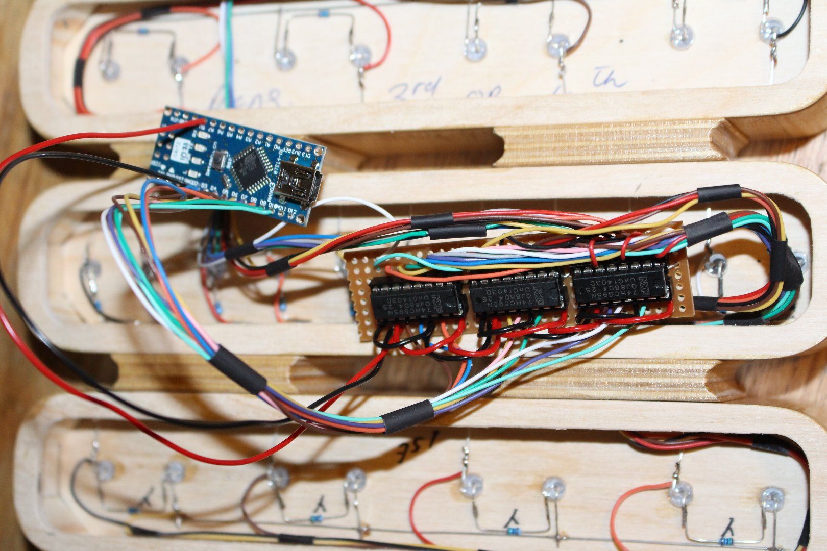 Berlin Clock, Arduino Nano, DS1307 Real Time Clock. 74HC595N 8 Bit Shift Register. : 5 Steps ...