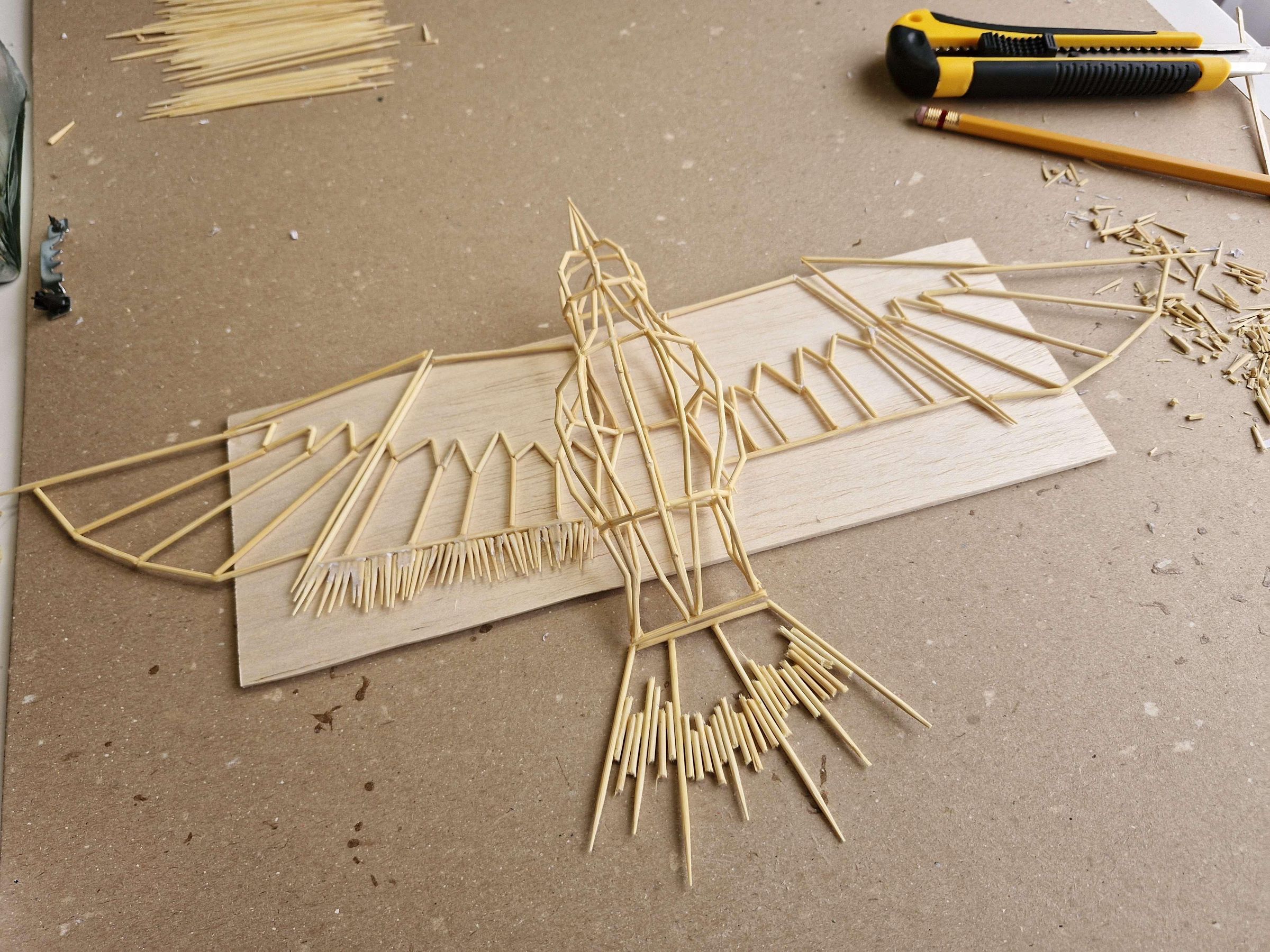 Crafting a Moving Bird Sculpture From Wooden Sticks and Balsa Wood : 23 ...
