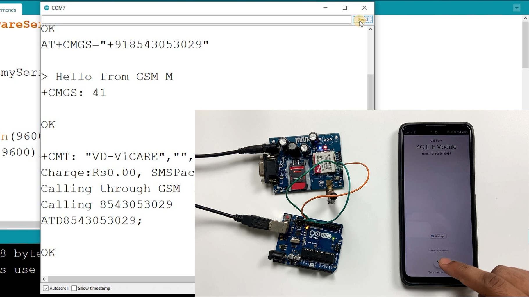 Sim900a Gsm Module And Arduino Sending Receiving Sms And Making Calls Using At Commands 9 Steps
