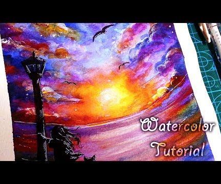 How to Paint Sunset With Watercolors : 6 Steps (with Pictures ...