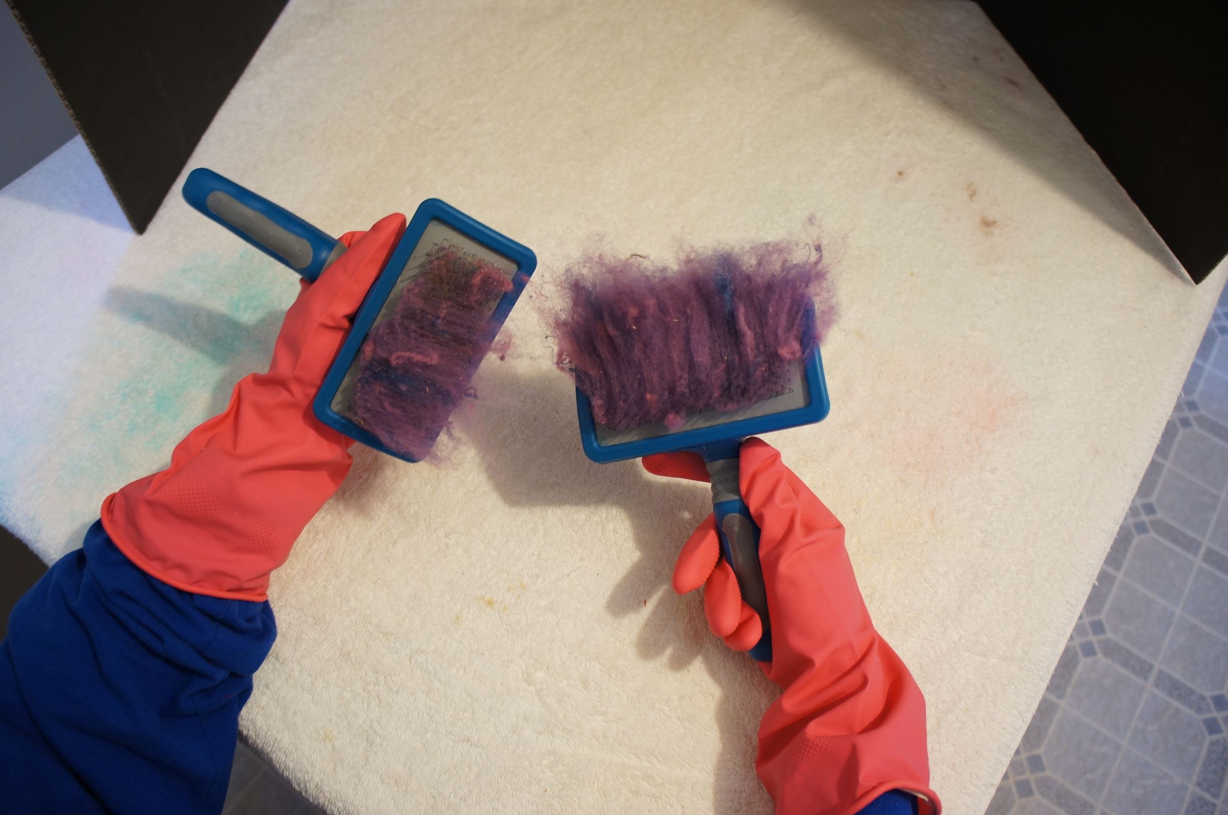 How to Process Card and Dye Raw Wool : 12 Steps (with Pictures ...