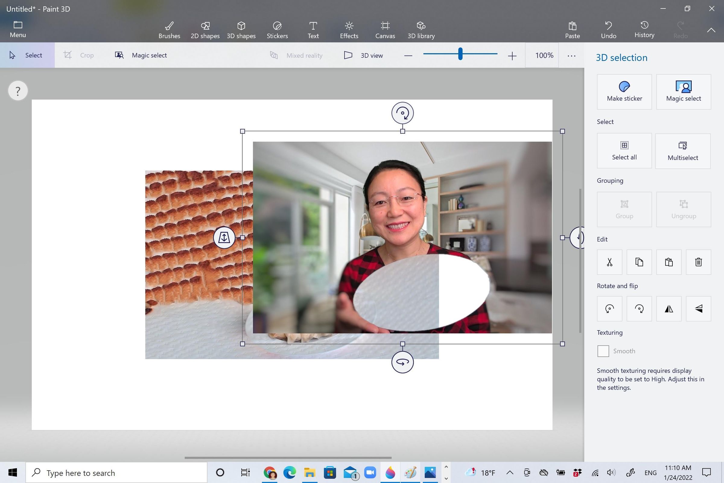 How to Use Magical Select in Paint 3D and PowerPoint Editing Photos : 5 ...