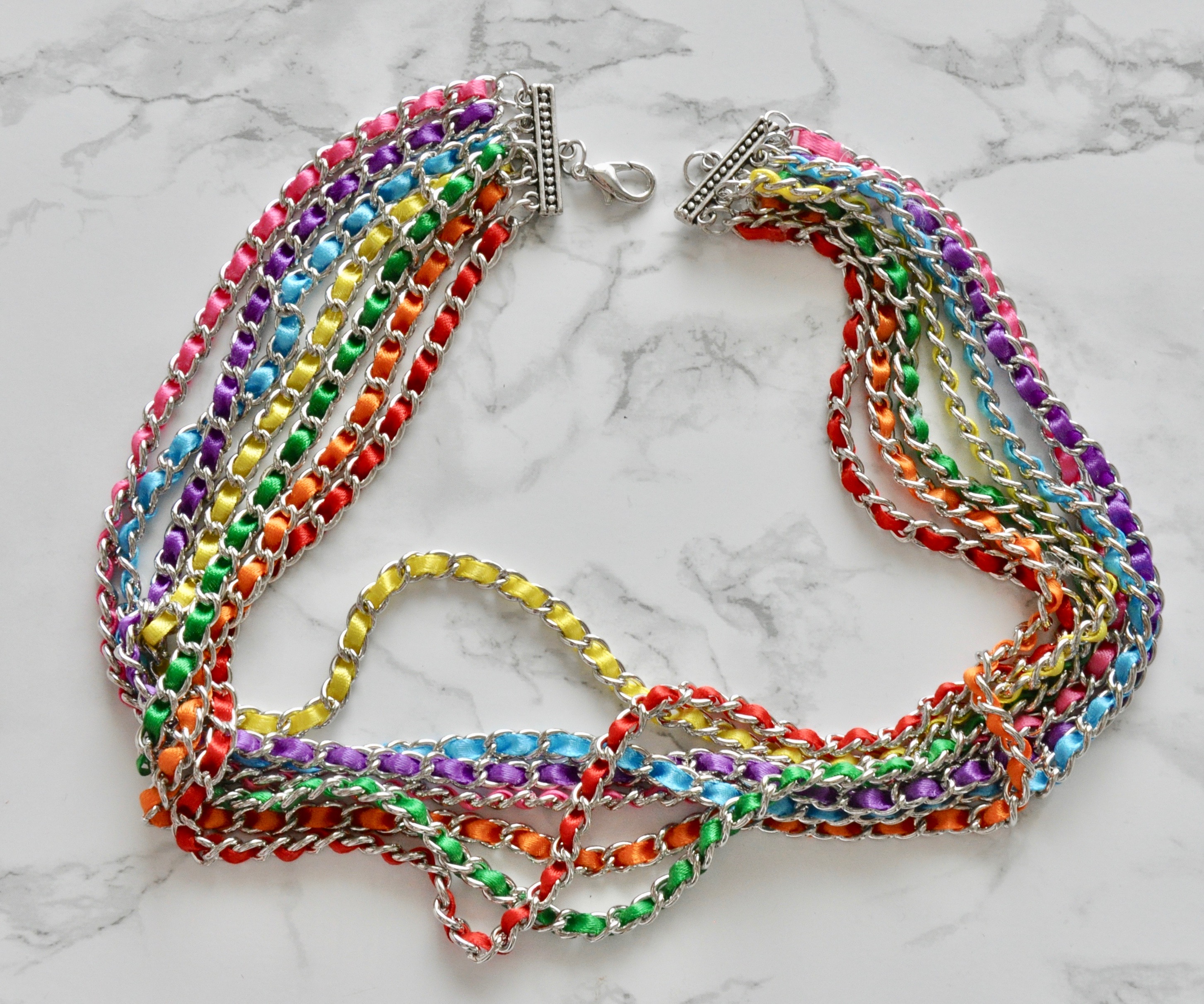 Ribbon Chain Necklace : 7 Steps (with Pictures) - Instructables