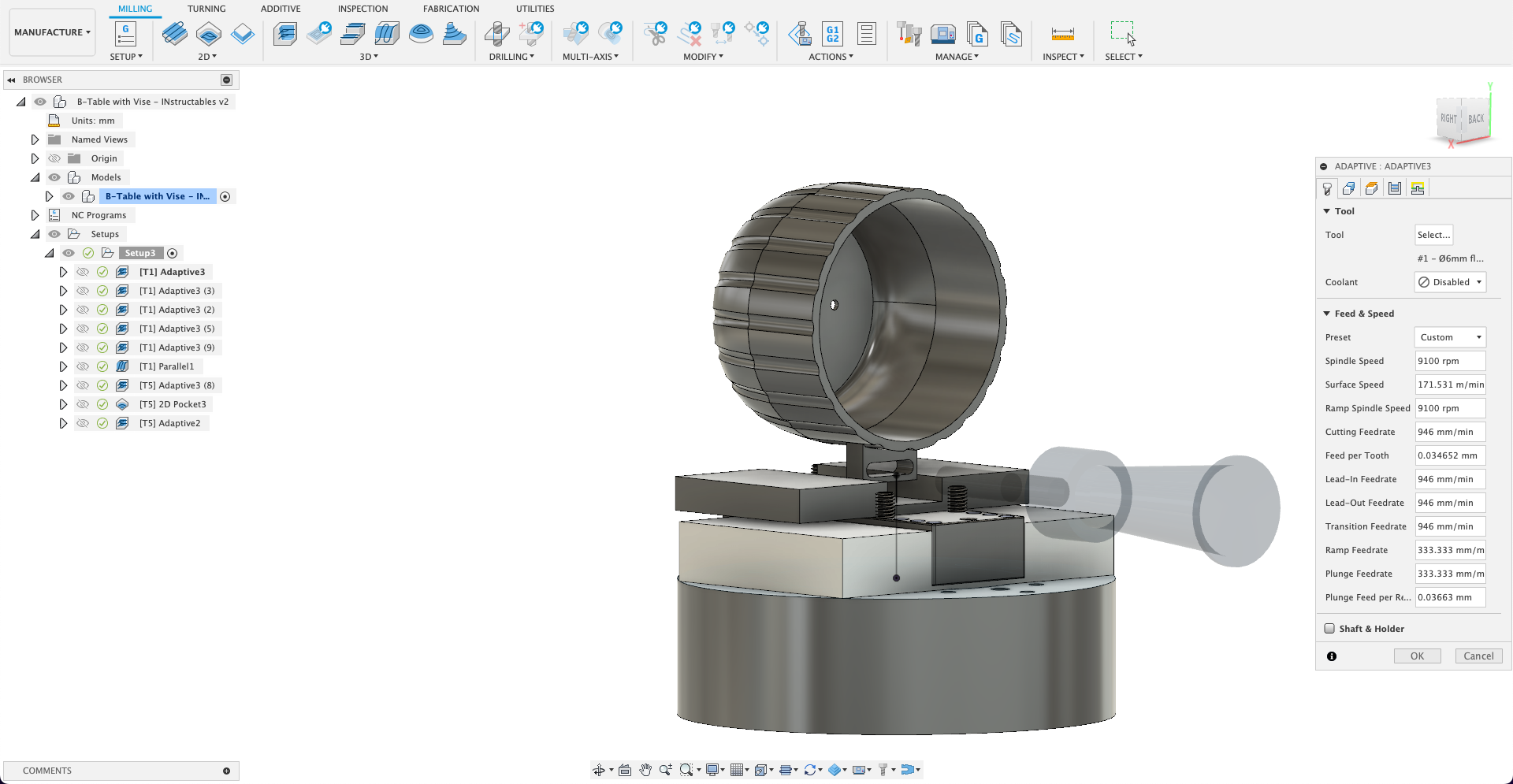 CNC Machined Mechanical Dial Using Fusion 360 Manufacturing : 18 Steps ...