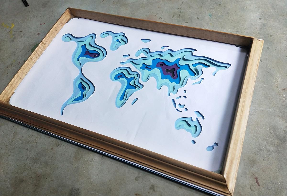 Topographic World Map Art : 11 Steps (with Pictures) - Instructables