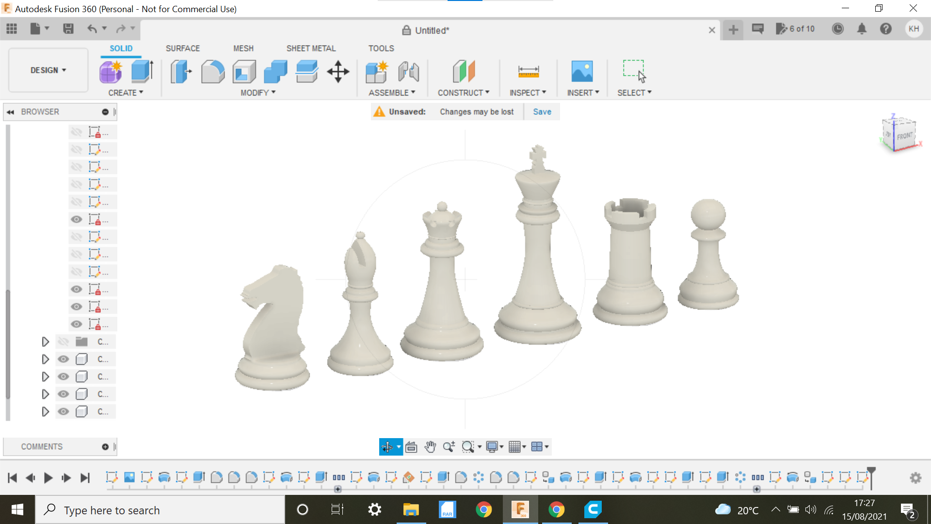 Chess Pieces 3D Printed Designed With Fusion 360 : 4 Steps (with ...