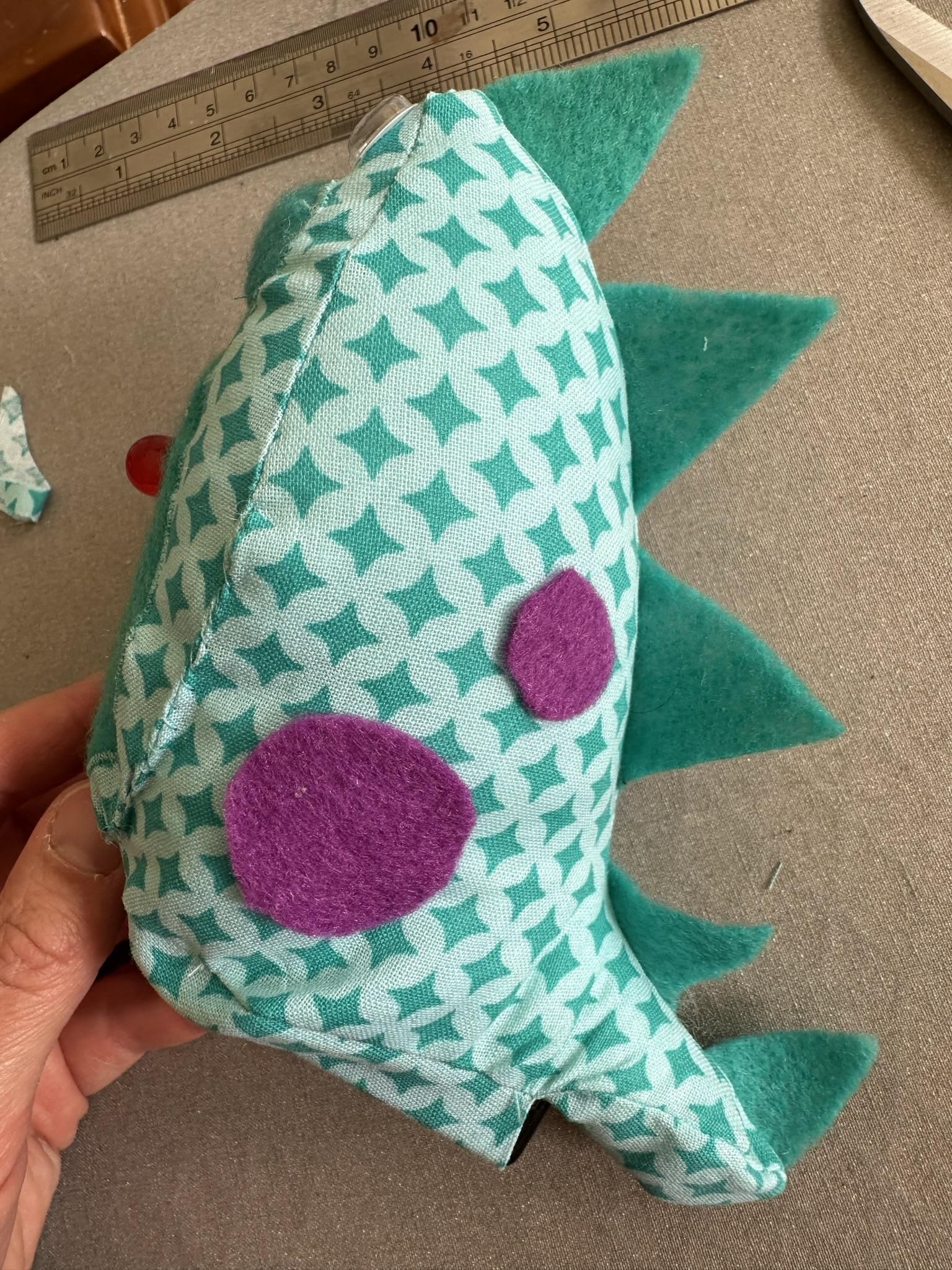 Soft-sensor-saurus | an E-textile Soft Sensor Soft Toy With LED Light ...