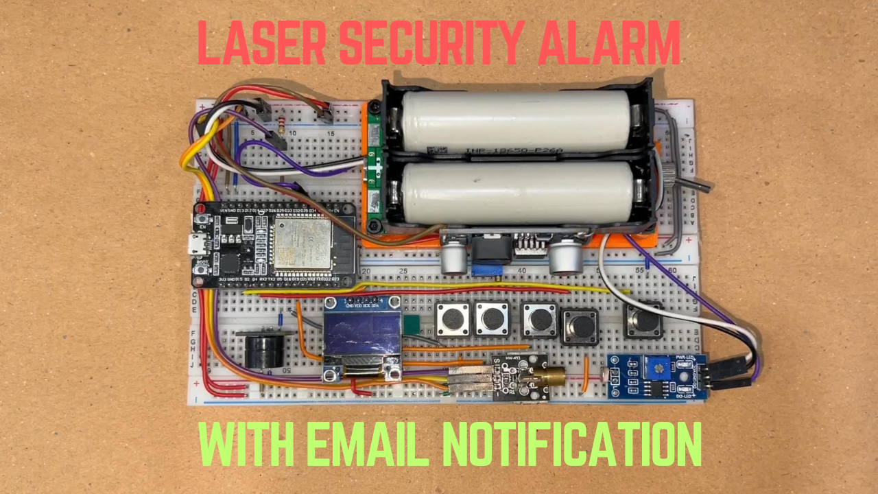 Laser Security Alarm With Email Notification (Prototype) - Instructables