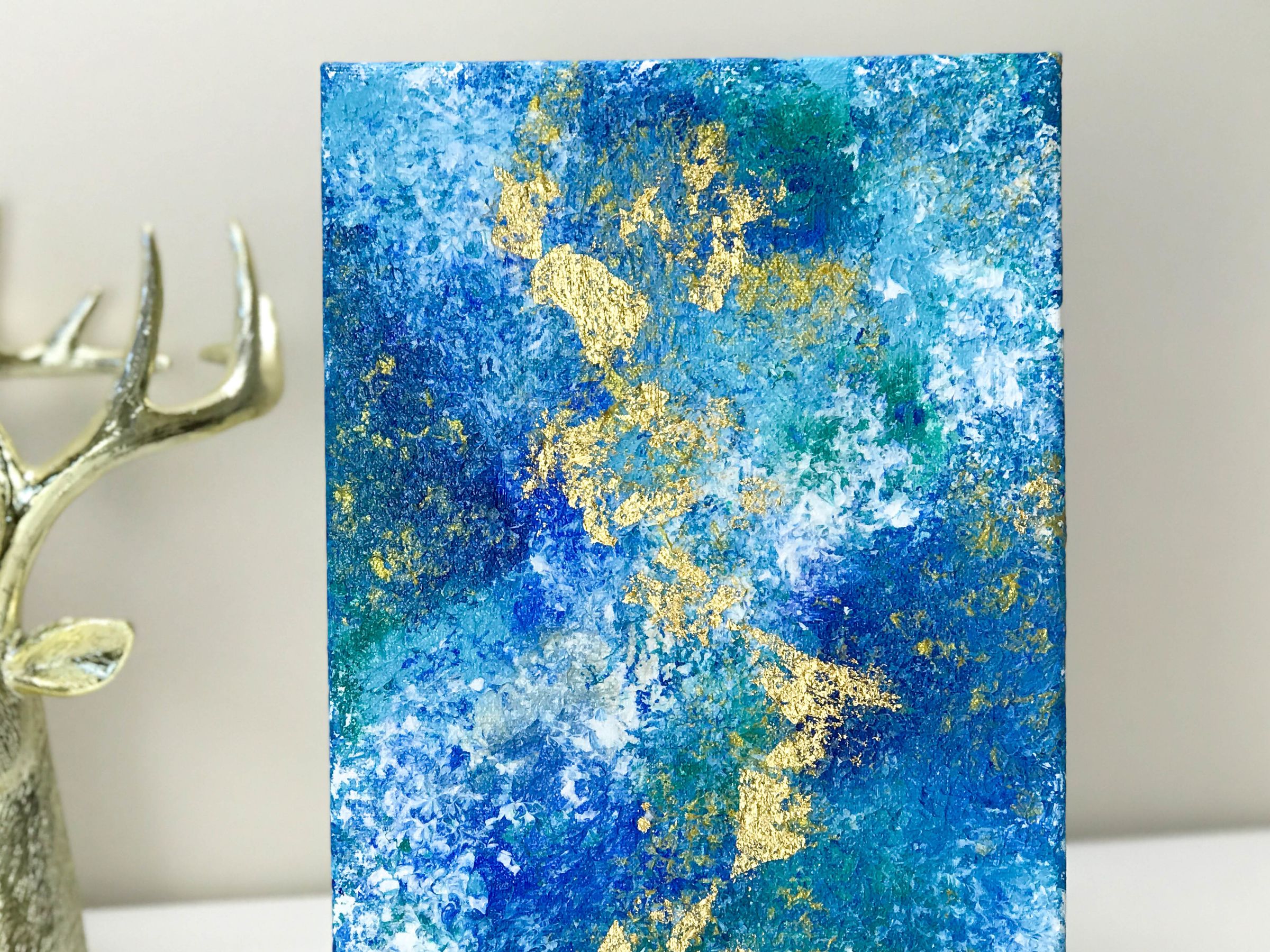 DIY Gold Acrylic Abstract Painting : 13 Steps (with Pictures ...