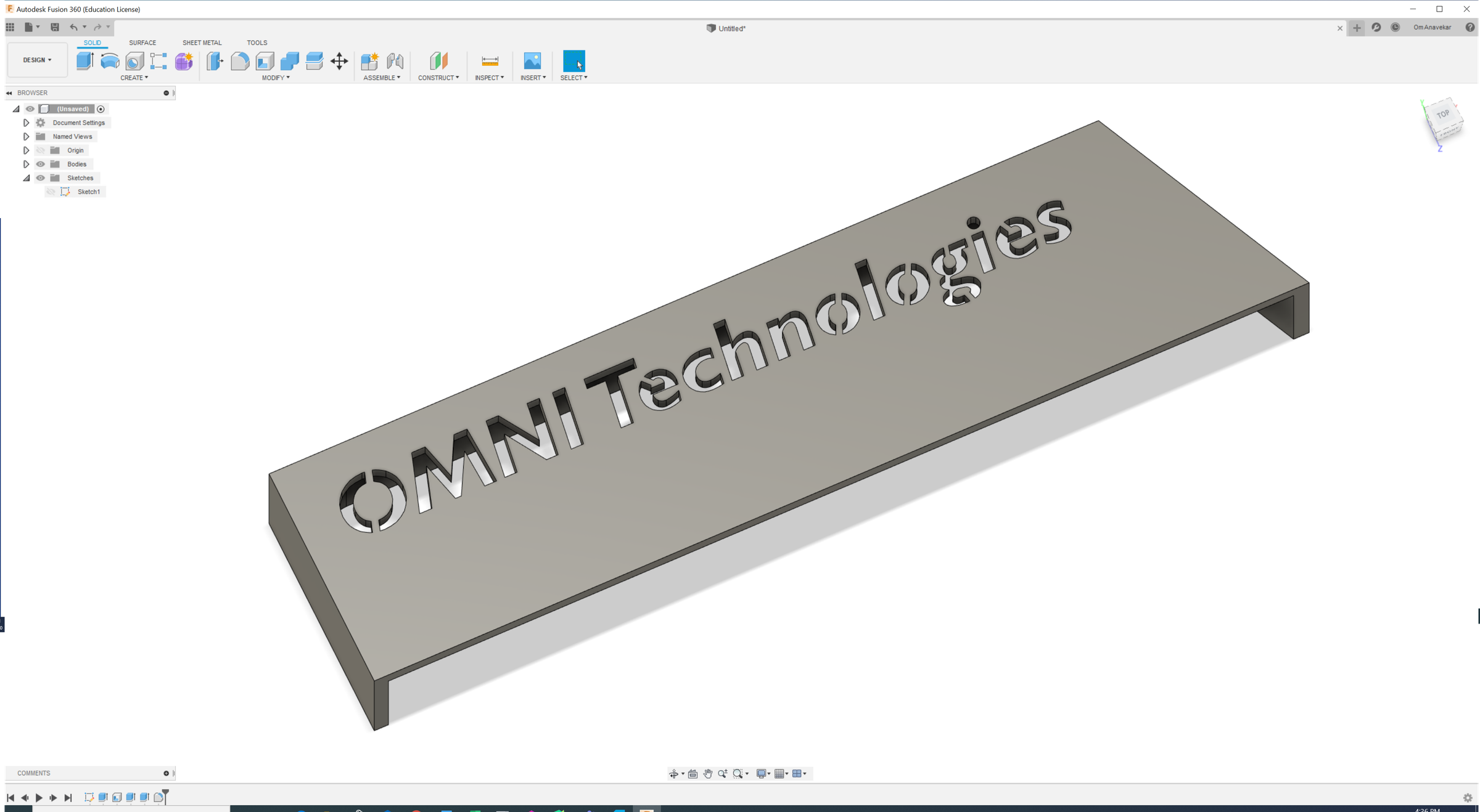 Learn Fusion 360 by Designing a Light Up Name Sign! : 22 Steps (with ...