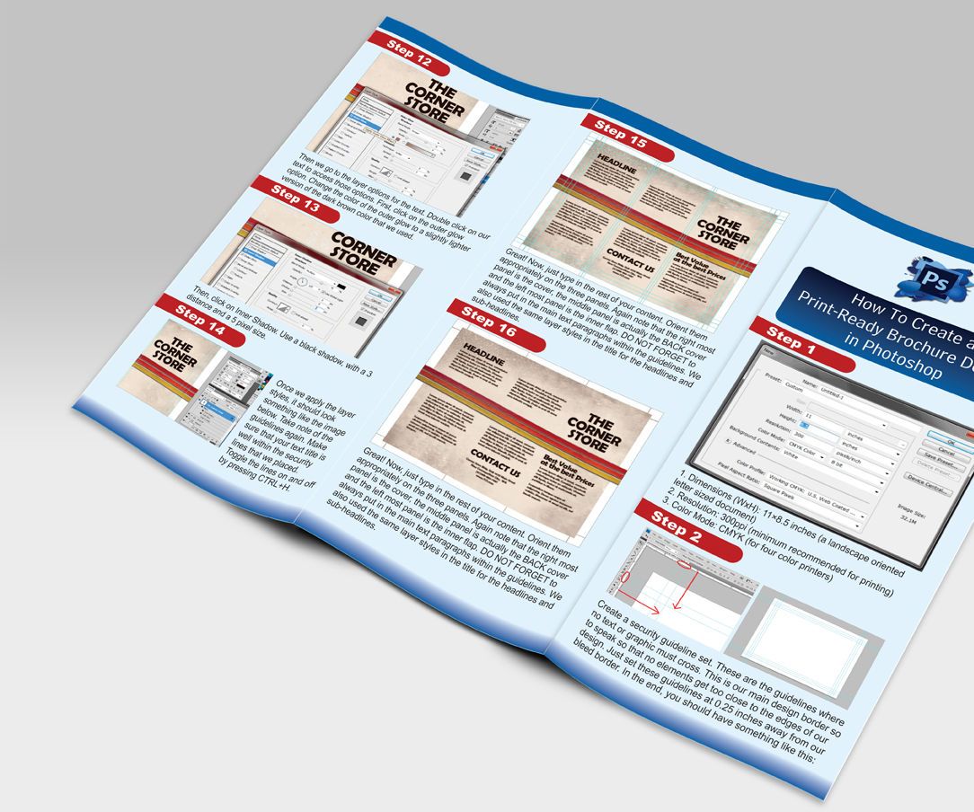 How to Create a Professional Brochure in Photoshop : 17 Steps ...