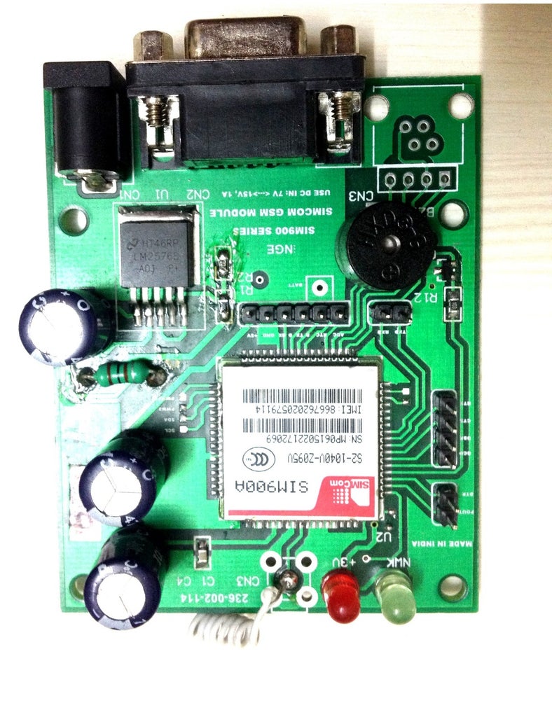 Sim900 Gsm Module Interfacing To Arduino 3 Steps Instructables