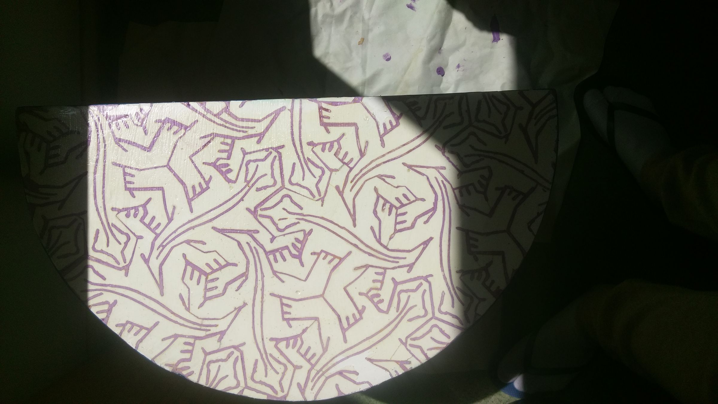 Plaster Lizard Tiles With Purple Grout : 8 Steps (with Pictures ...