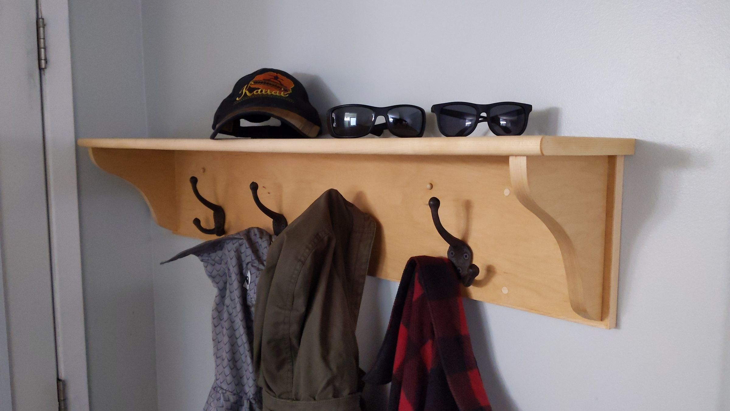 Coat Rack and Shelf - Maple Plywood and Steam Bending : 19 Steps (with ...