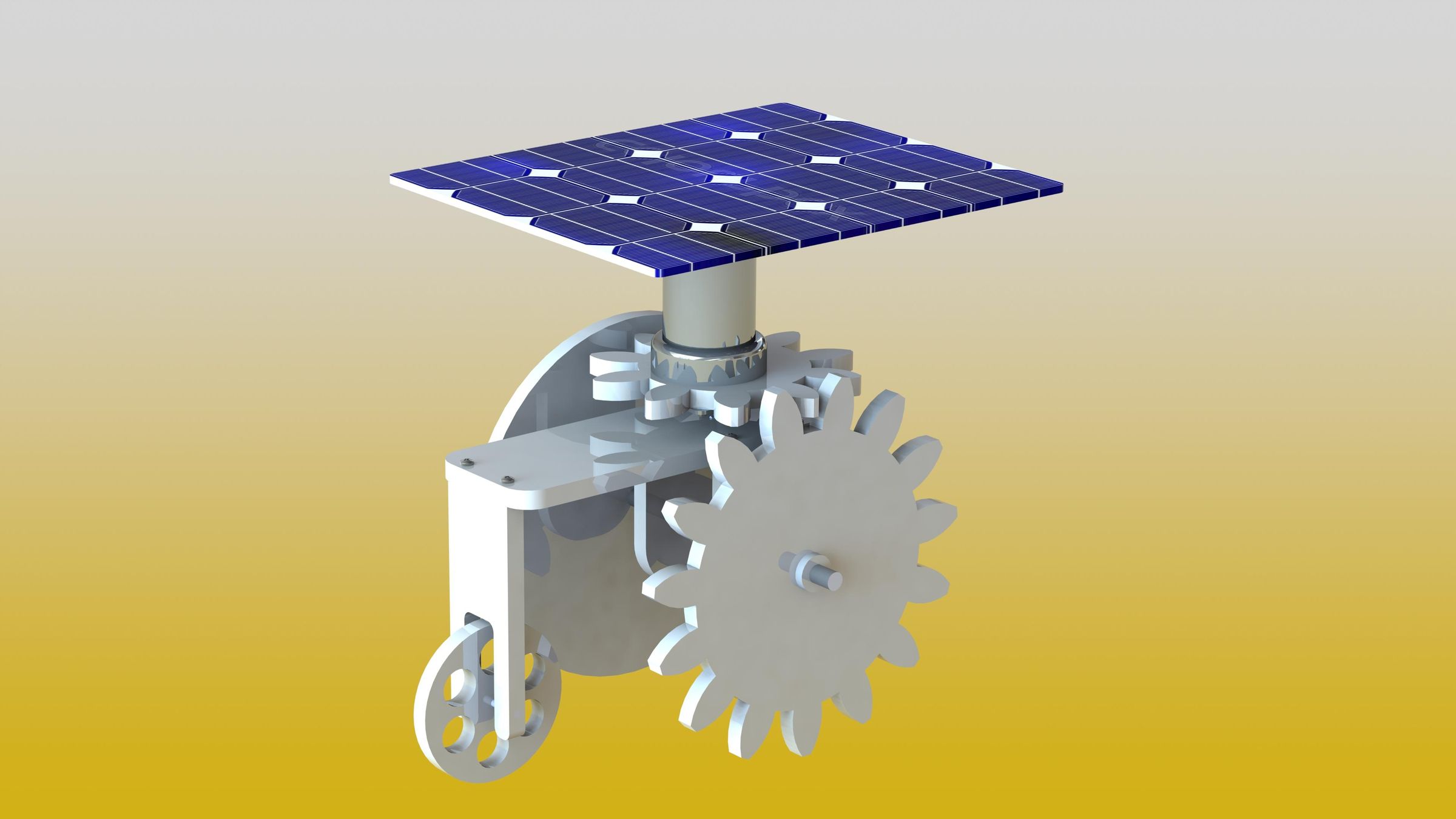 TOY TRACTOR WITH ROTATING SOLAR PANEL AND SPUR GEAR WHEEL : 9 Steps ...