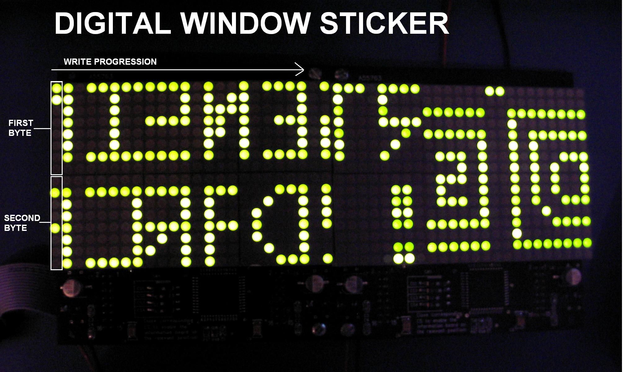 Digital Window Sticker (Arduino Controlled) : 7 Steps (with Pictures ...