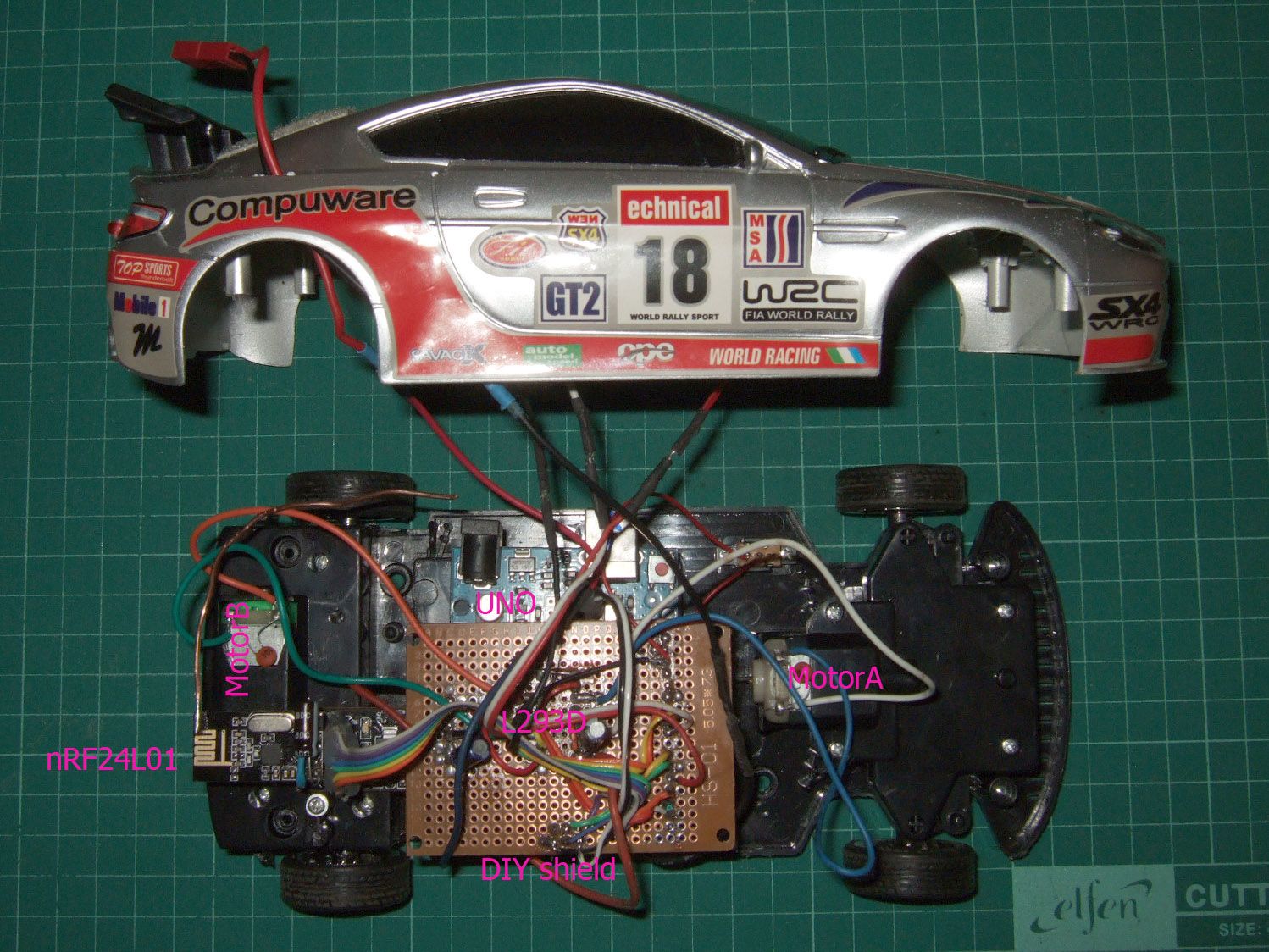 How to Modify RC CAR Via 2.4 GHz NRF24L01 Arduino Part2 Reciever(Rx ...