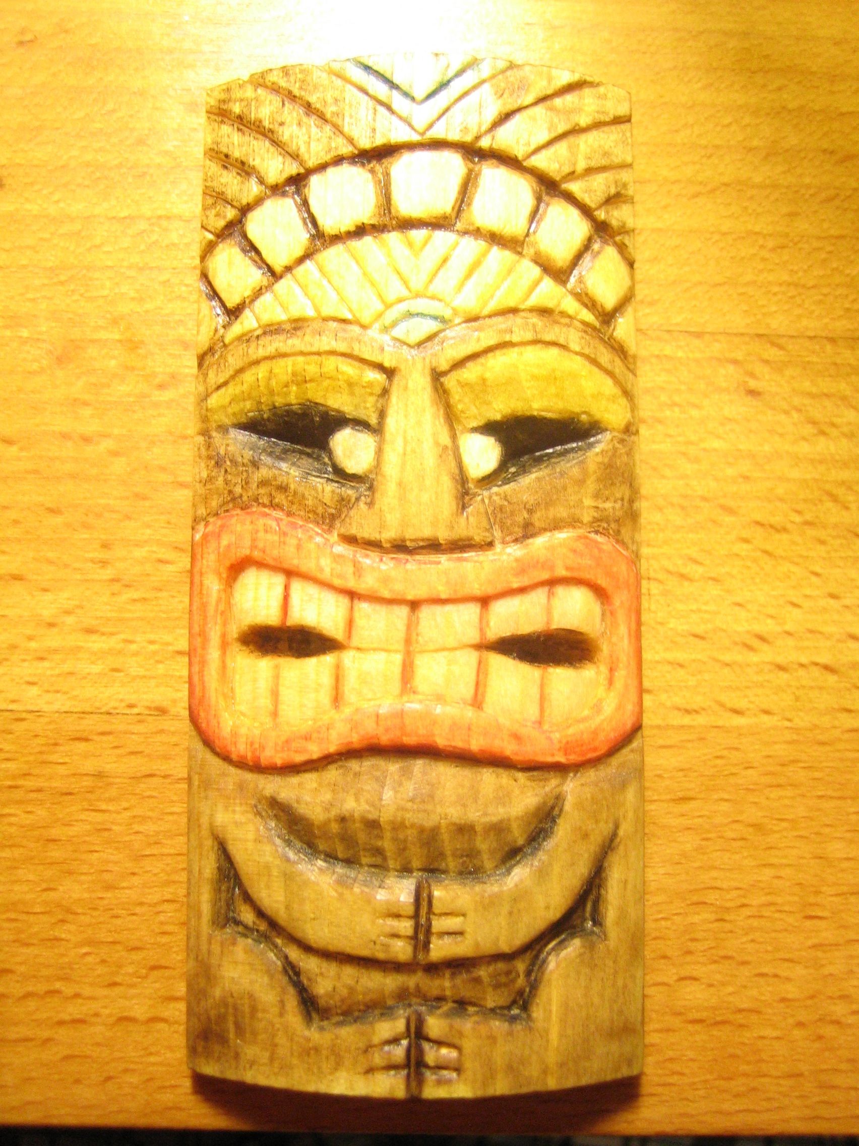 Carve a Miniature Tiki Mask and Color It Cheaply and Eco-friendly : 6 ...