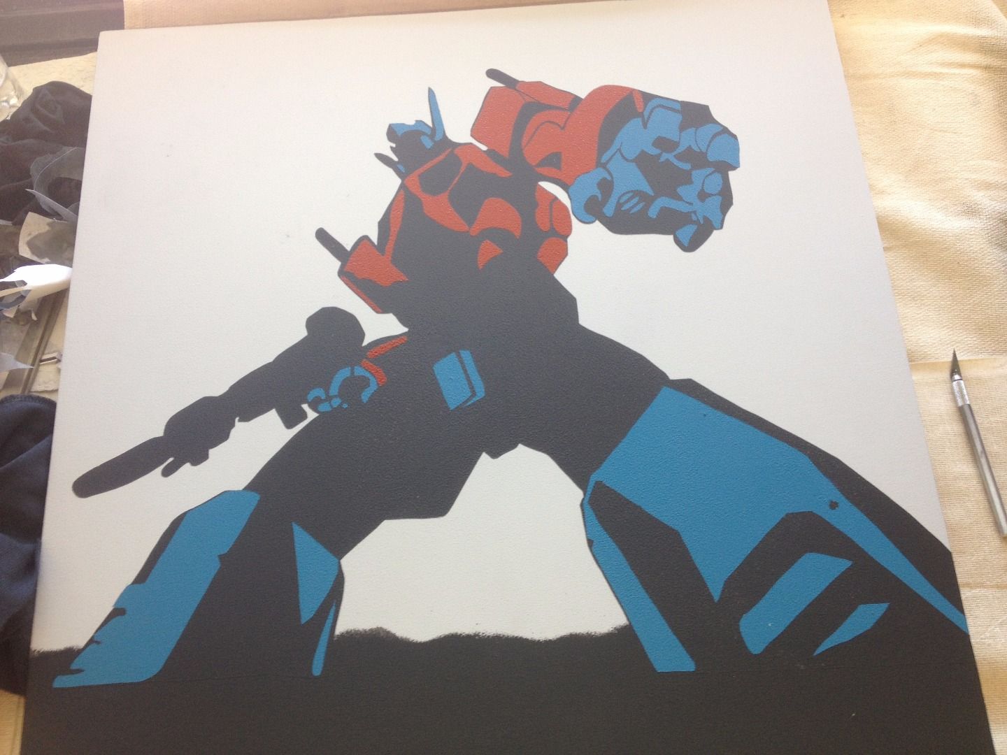 Optimus Prime Stencil
