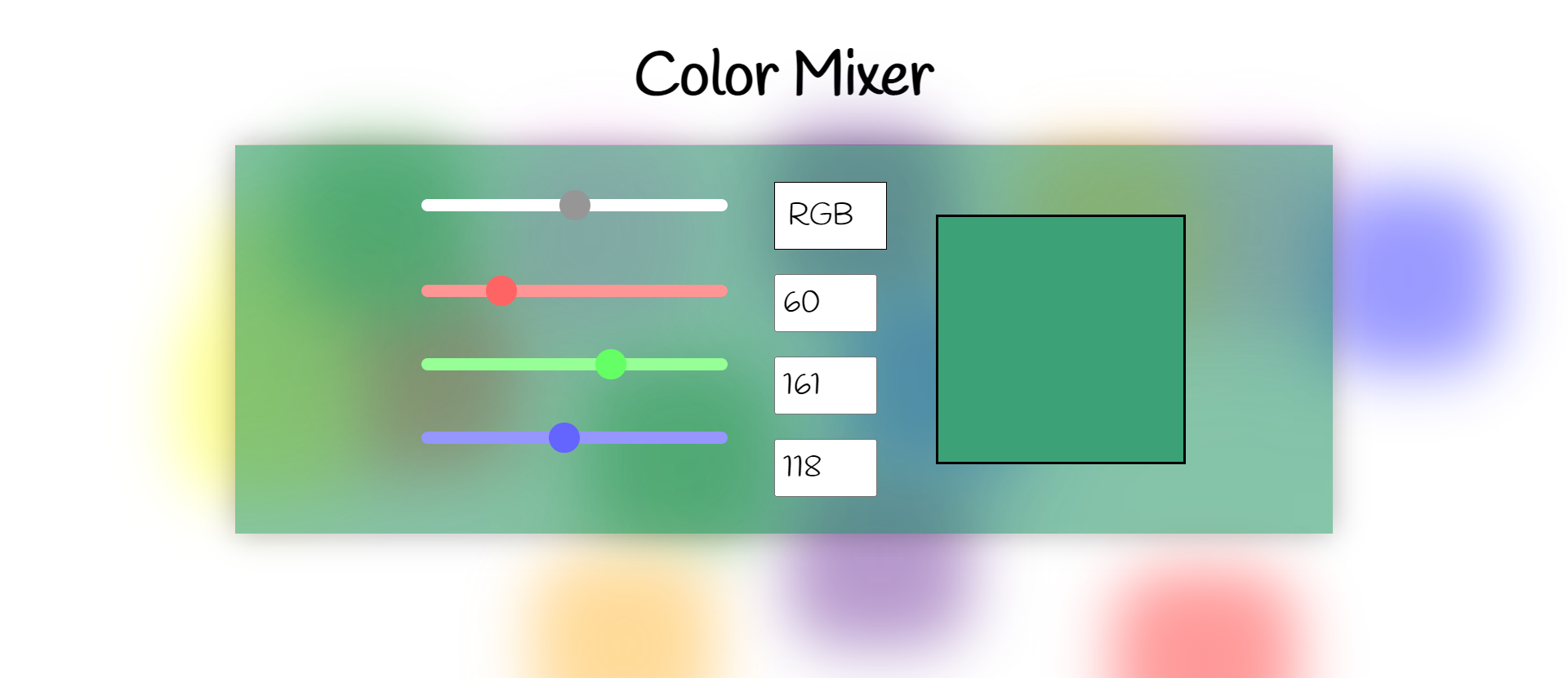 Making a HTML Colors Mixer : 8 Steps (with Pictures) - Instructables