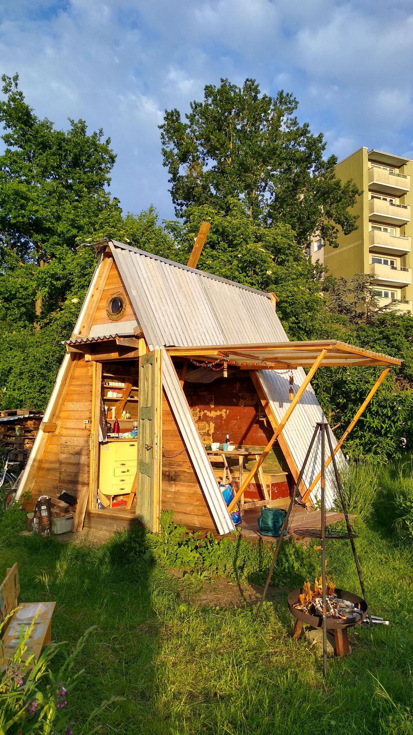 A-Frame Garden Shed From Reused Wood : 30 Steps (with Pictures ...