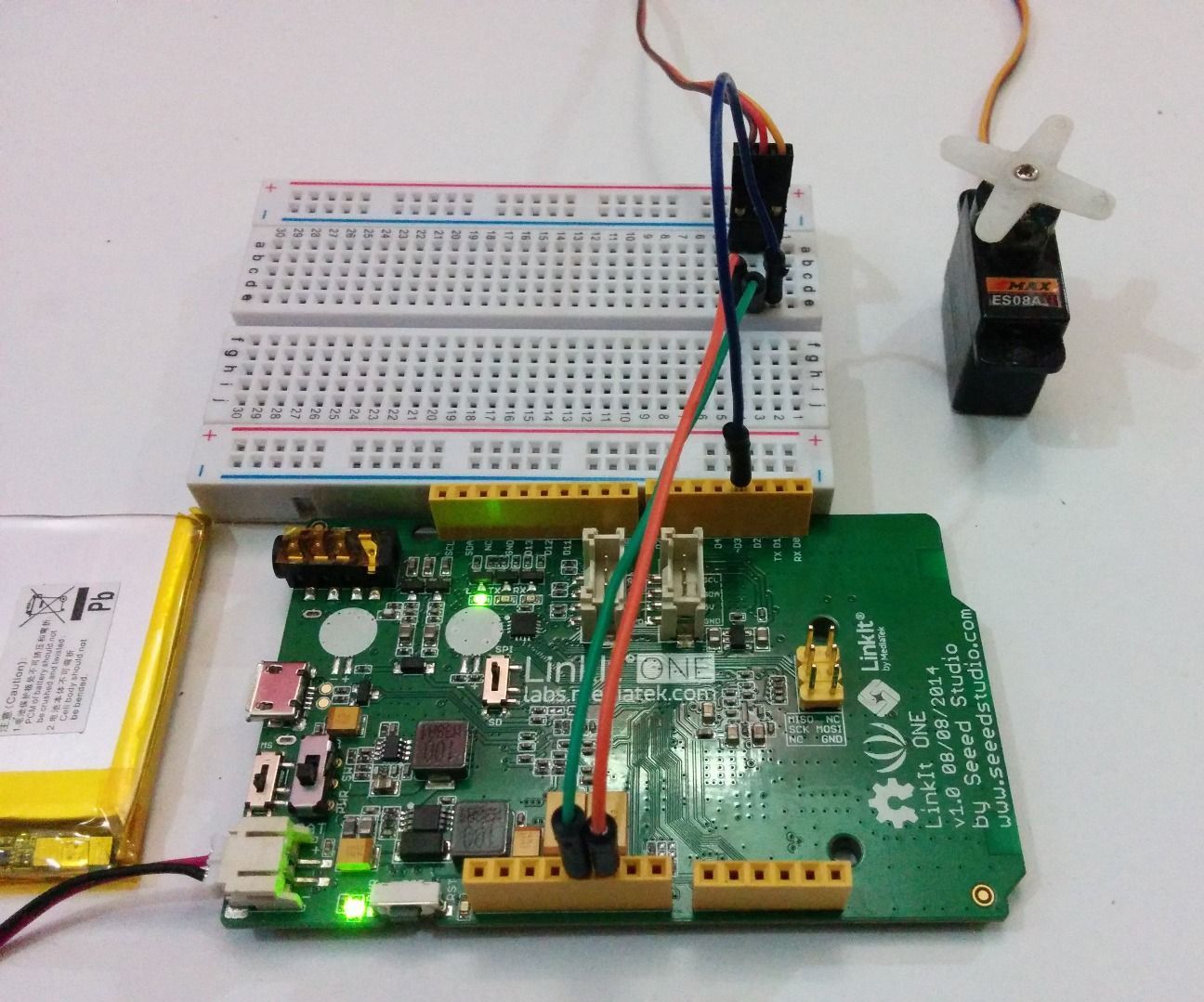 IoT With LinkIt One - Servo : 5 Steps - Instructables