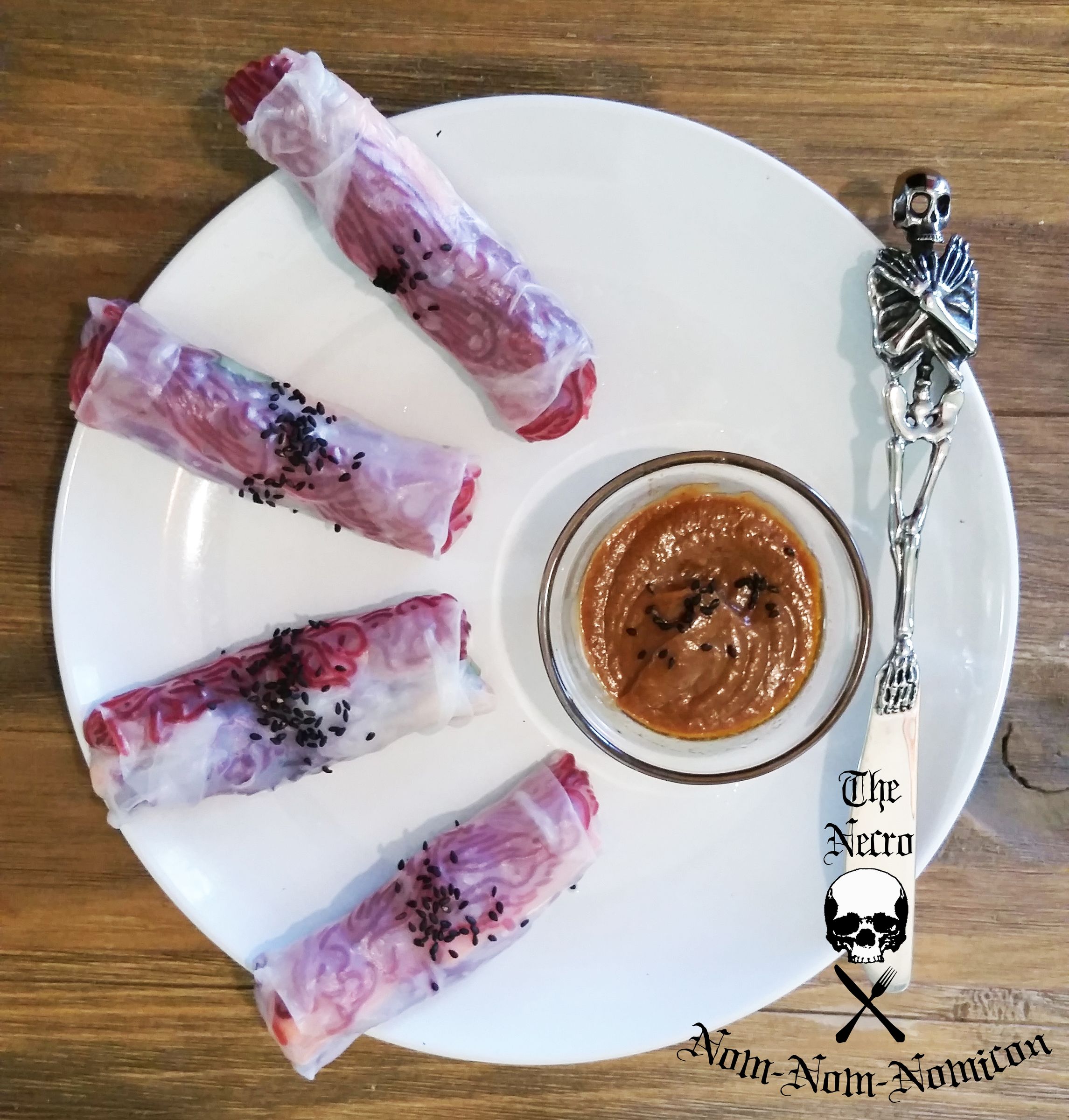 Fresh Blood Worm and Vegetable Spring Rolls : 5 Steps (with Pictures ...