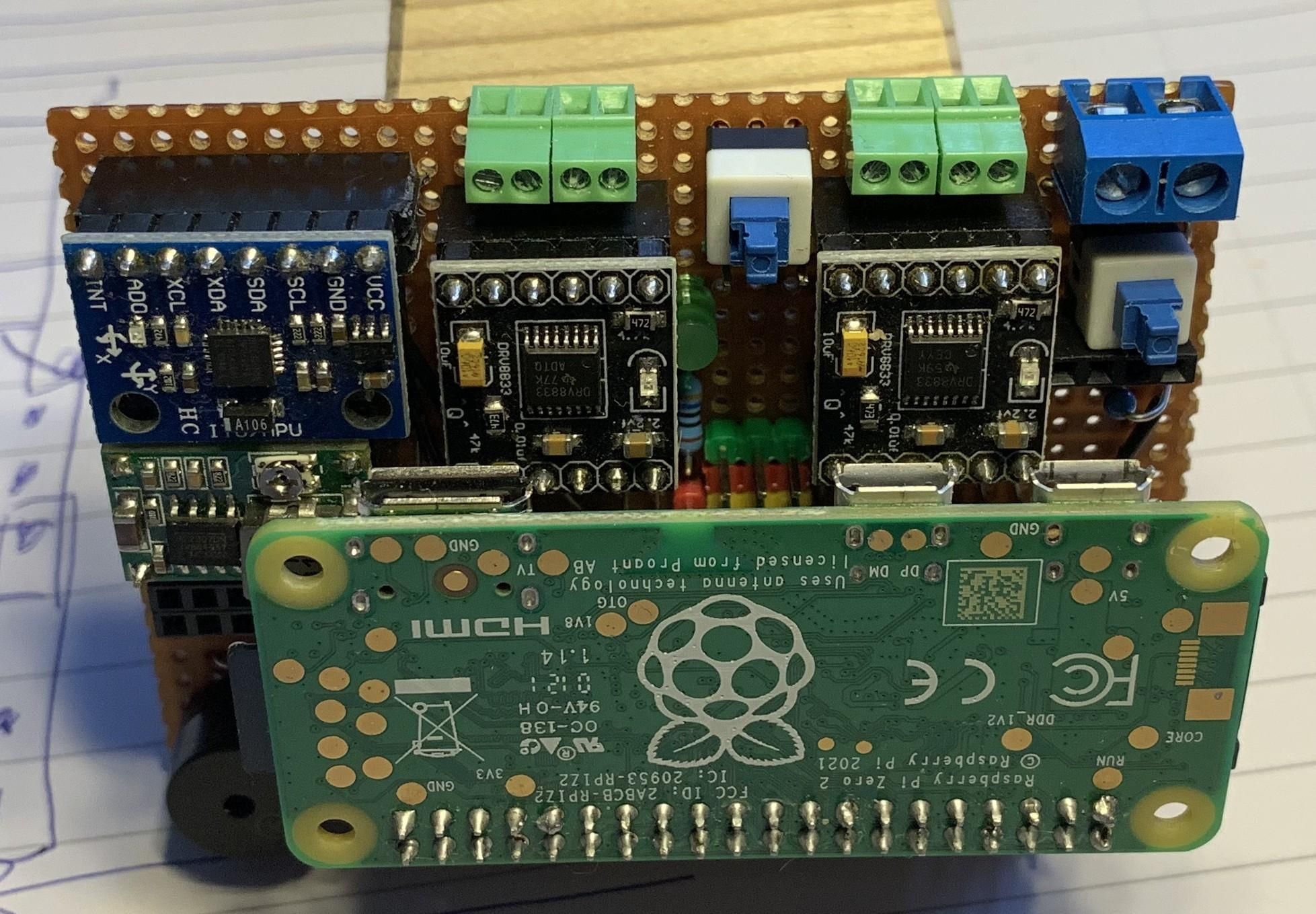 Raspberry Pi Zero 2W Robot Controller Board for L0Cost Robots Built on ...