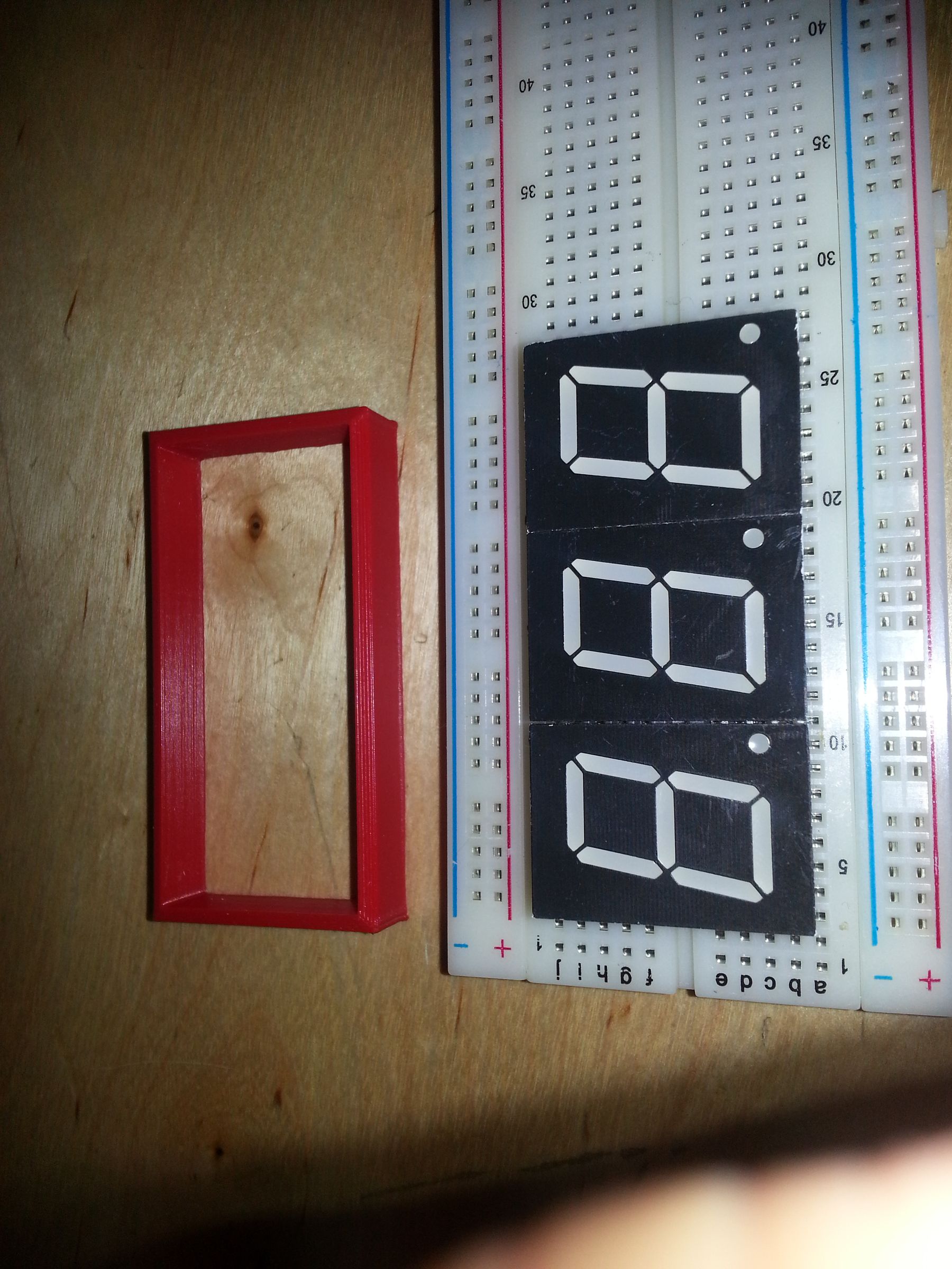 3D Printed Part. 3-digit 7-segment LED Enclosure. I Made It at TechShop ...