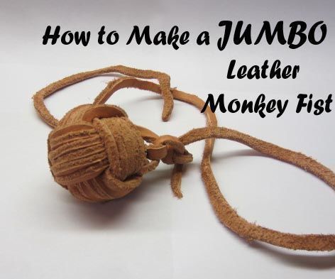 How to Make a Jumbo Leather Monkey Fist(2", 6 Passes) : 6 Steps (with ...