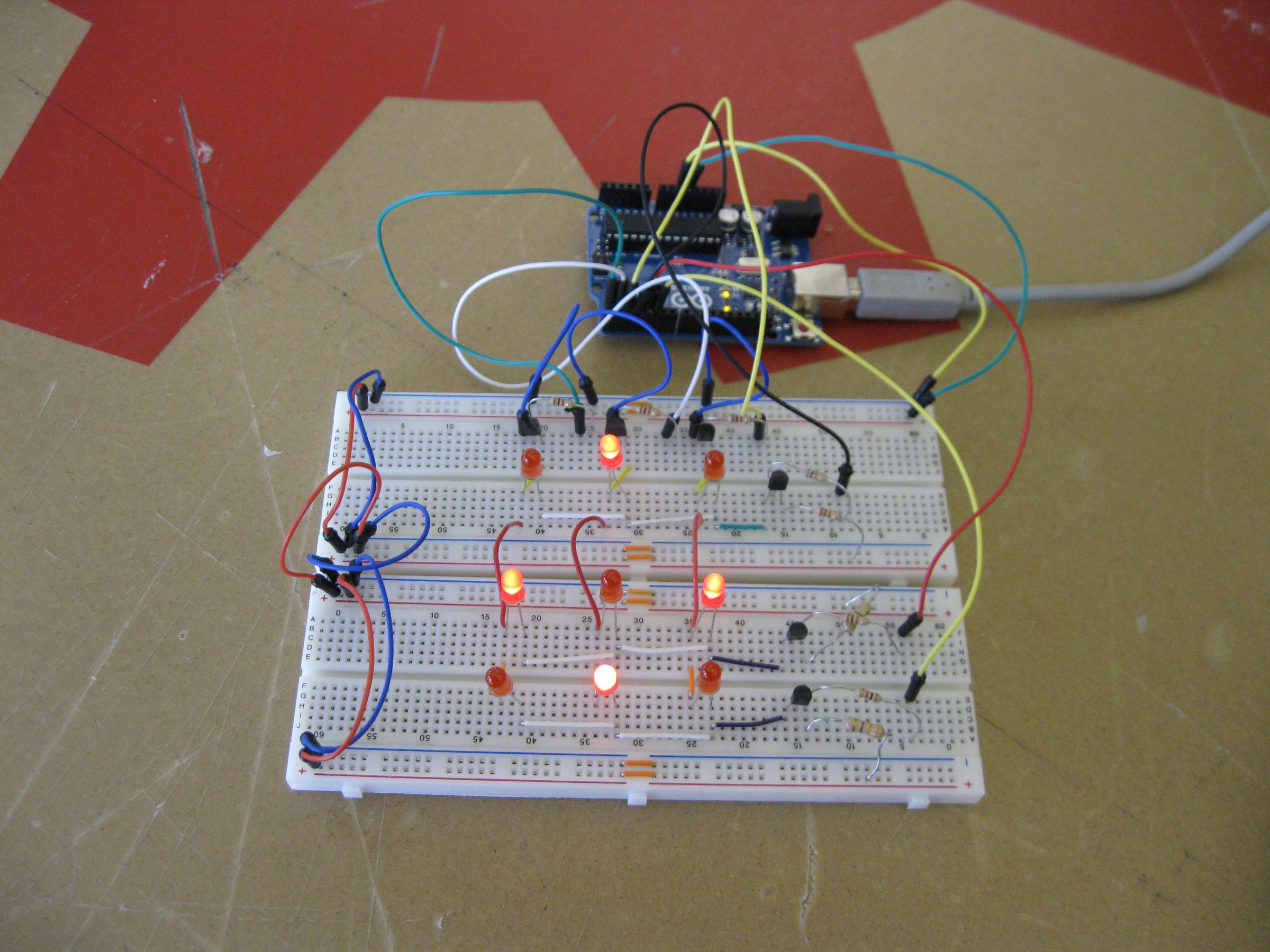 Multiplexing With Arduino - Transistors (I Made It at Techshop) : 7 ...