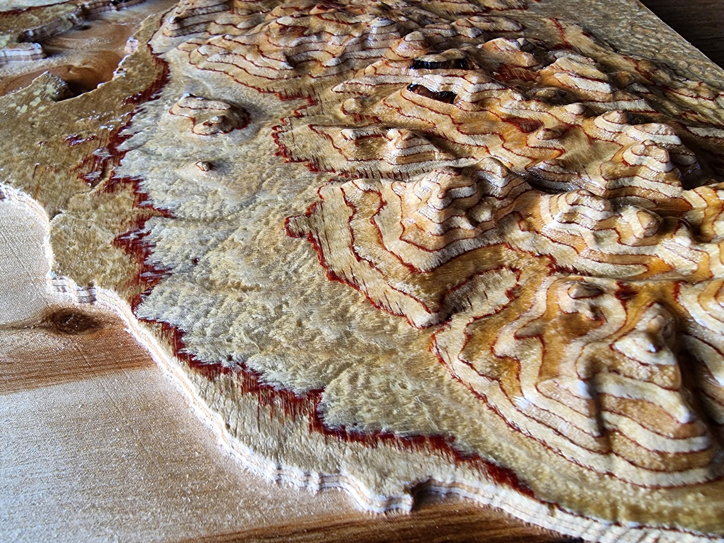 Carving 3D Terrain Topographic Relief Maps on a CNC Machine by Steve M ...