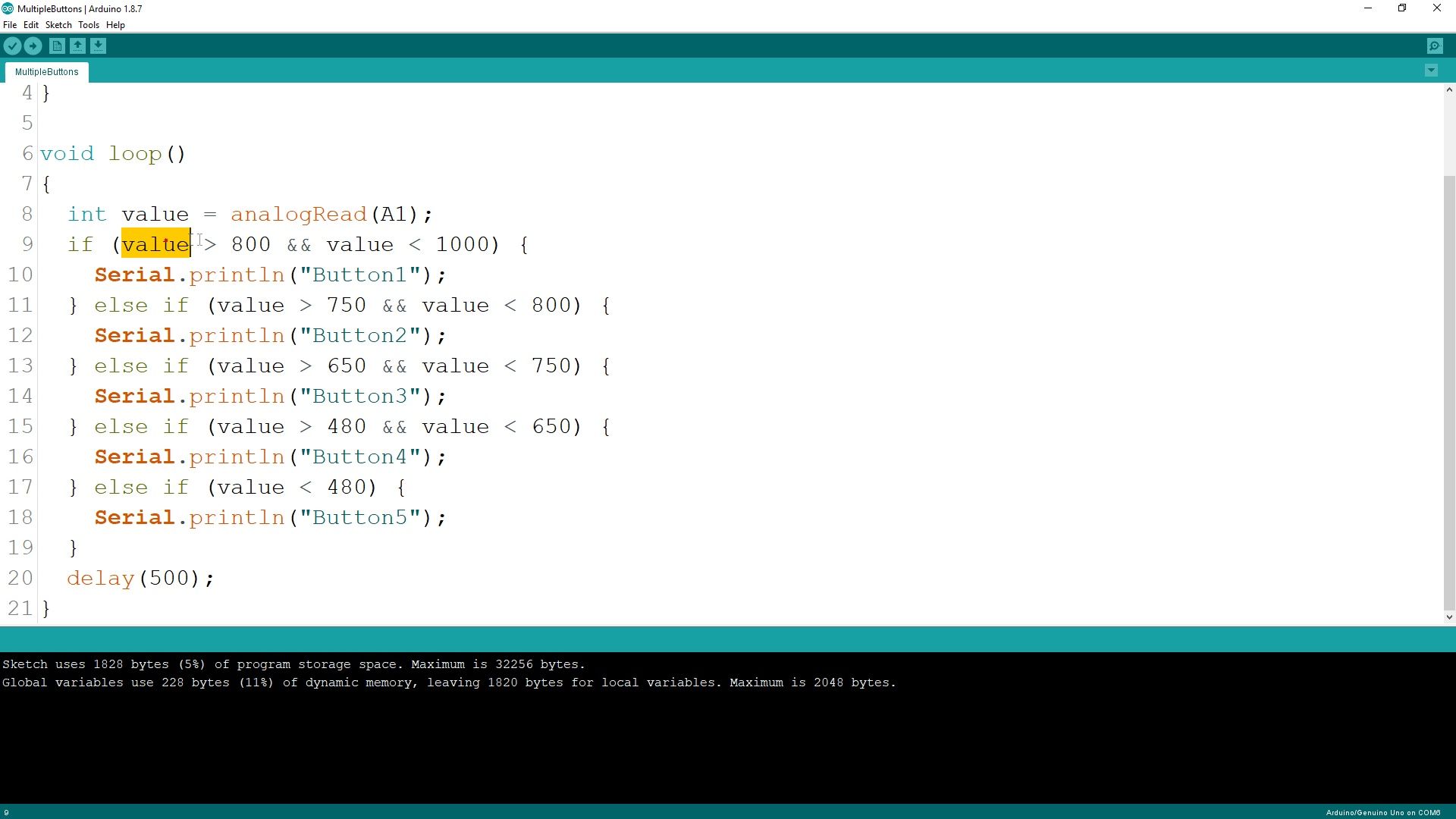 Connecting Multiple Buttons to a Single Pin on Arduino : 4 Steps ...