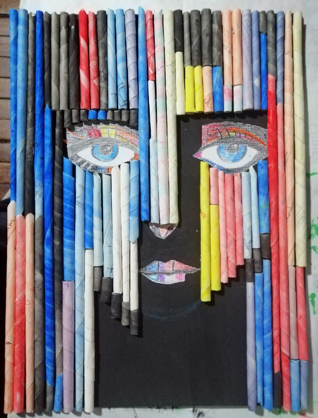 Face With Recycled Paper Cylinders : 7 Steps (with Pictures ...