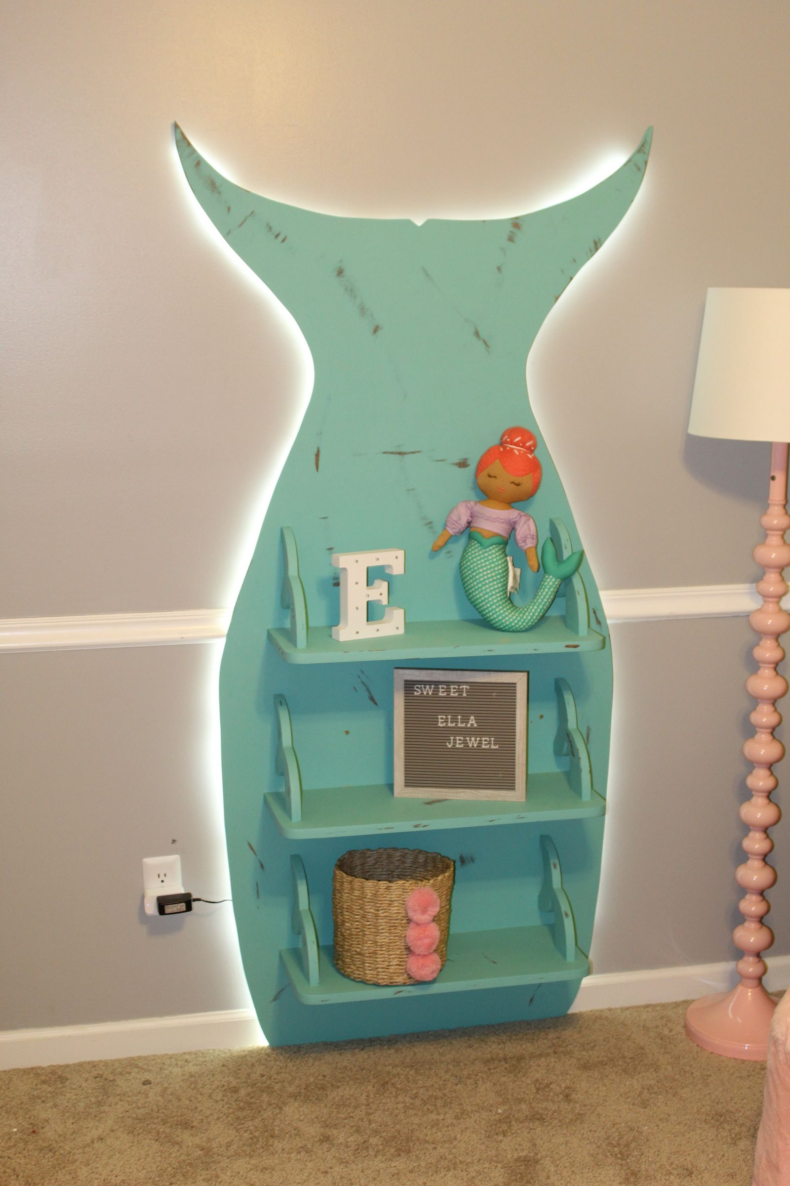 Mermaid Bookshelf With LED Night Light : 10 Steps (with Pictures ...