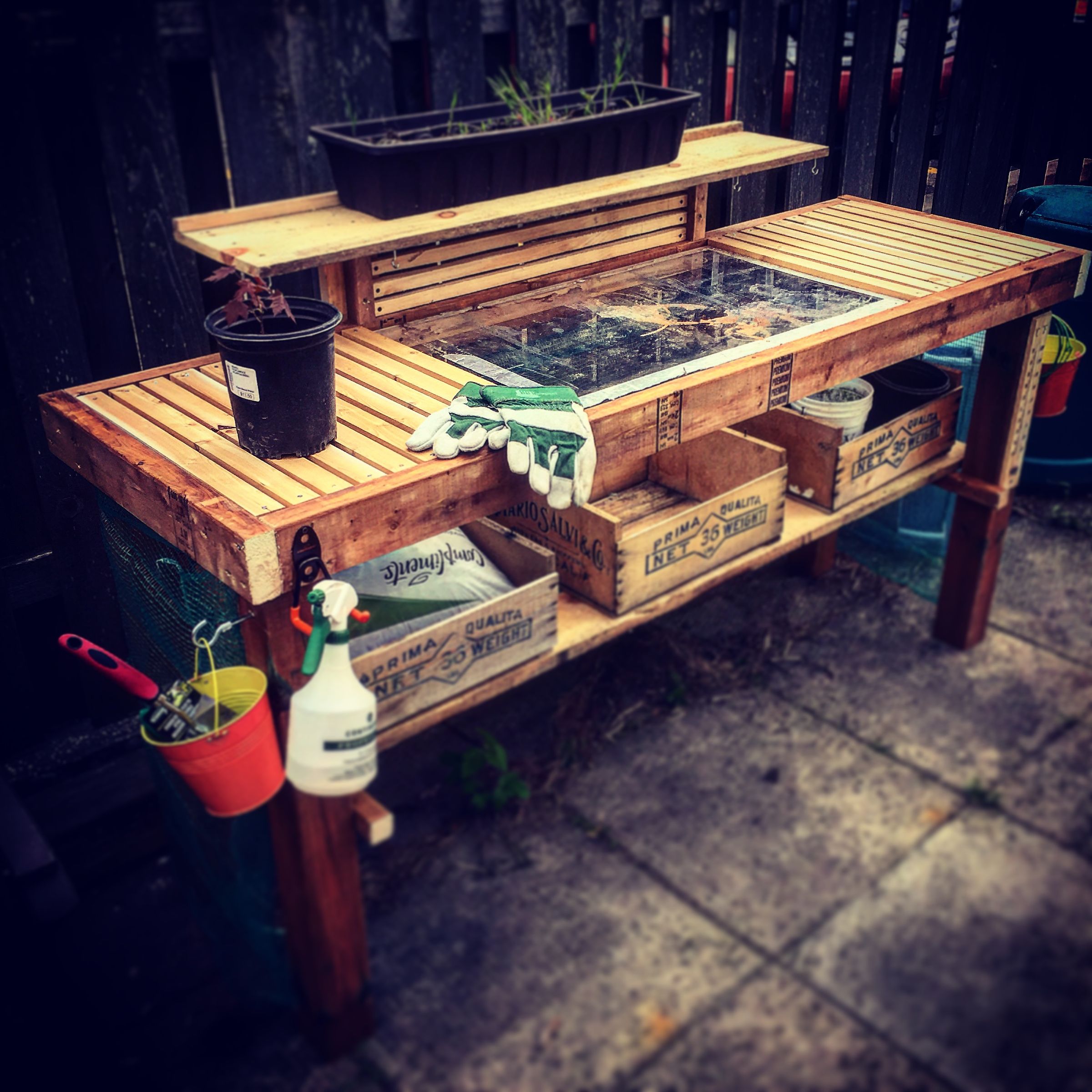 Planting Bench With Protected Growing Station : 3 Steps (with Pictures ...