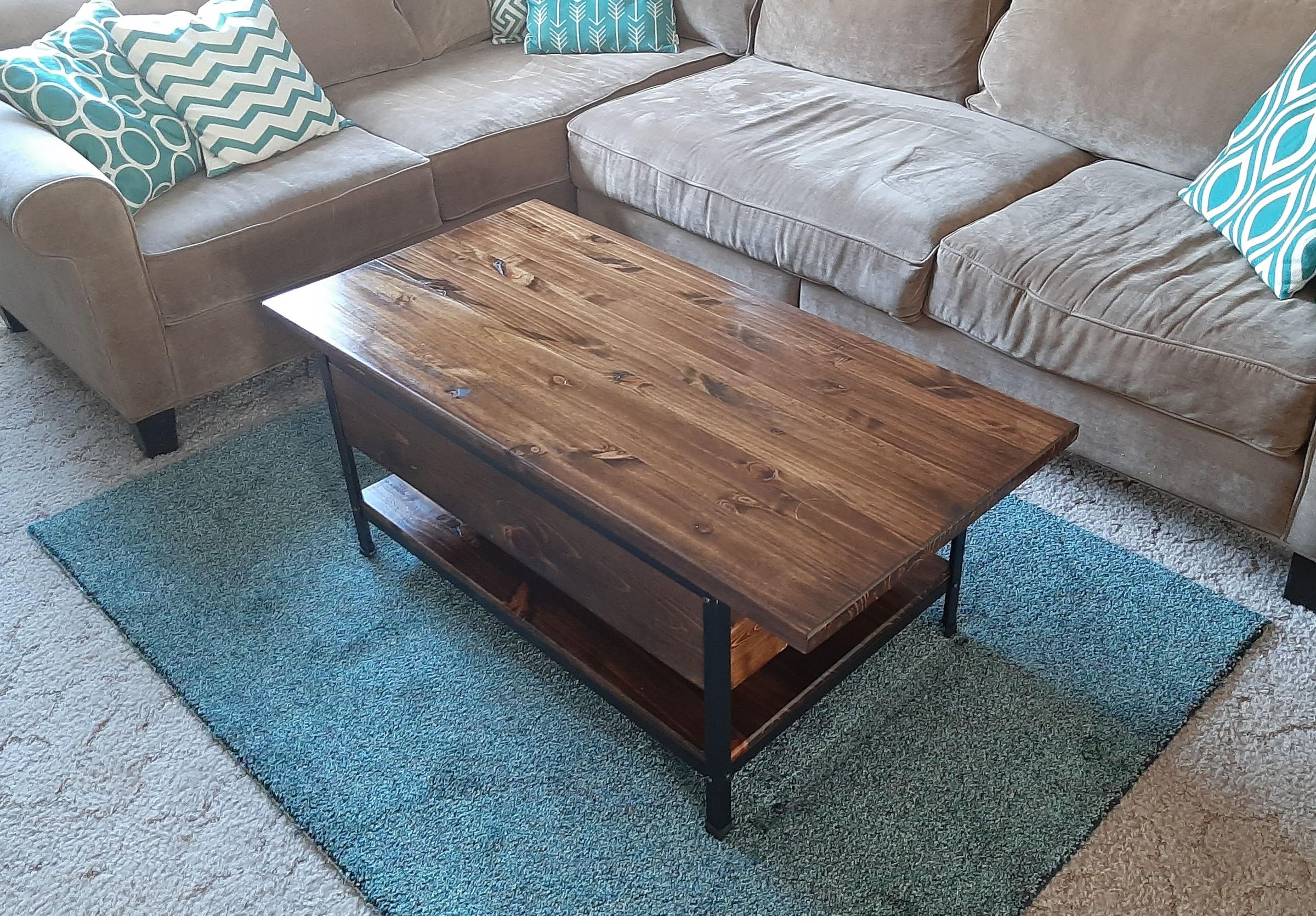 DIY Industrial Coffee Table With Storage : 4 Steps - Instructables