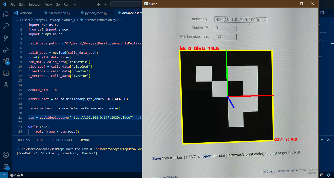 Distance Estimation Using Opencv and ArUco Marker : 6 Steps - Instructables