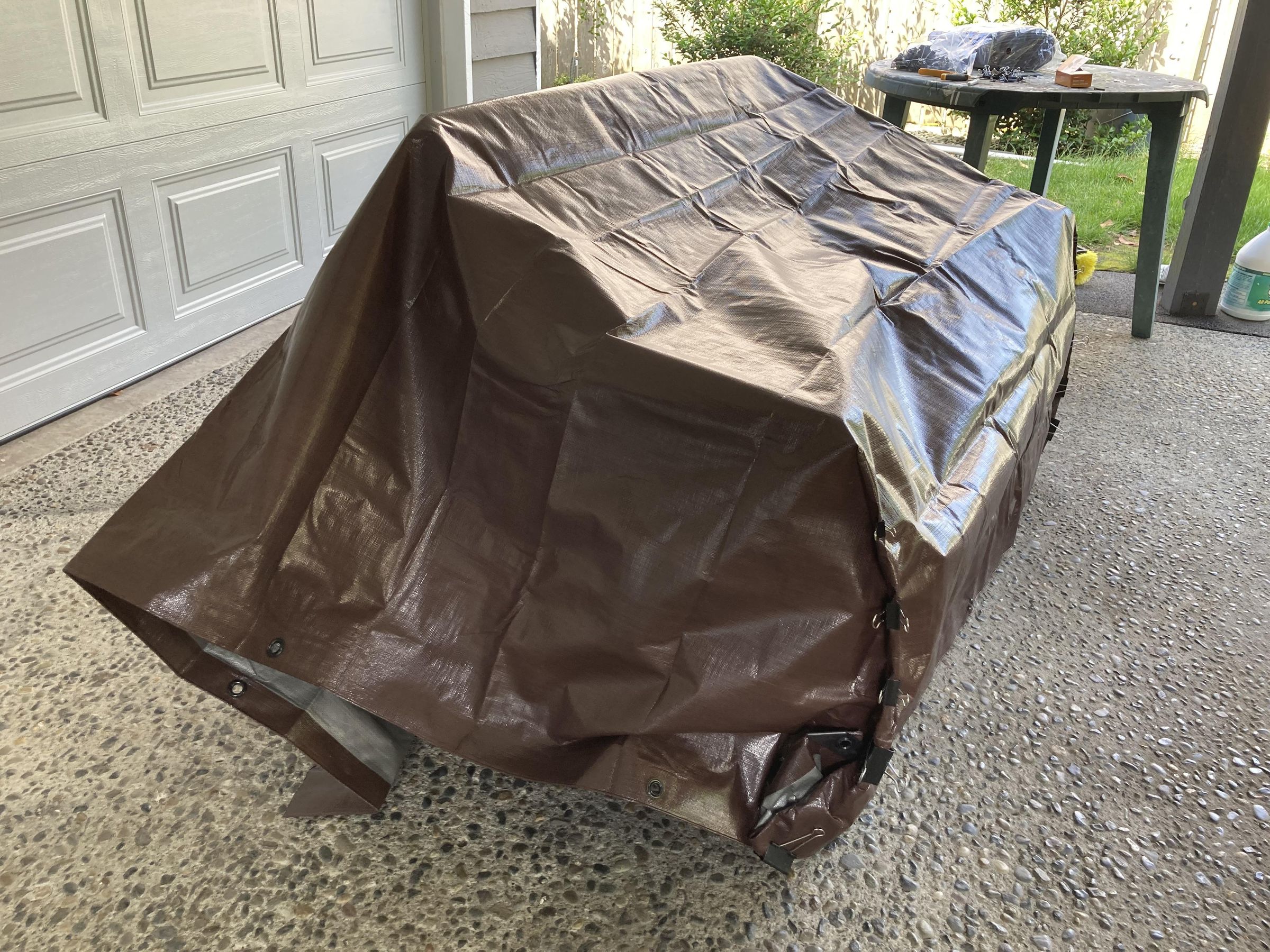 Tarp Outdoor Patio Furniture Cover- With Fused Tarp Seams by Melting ...