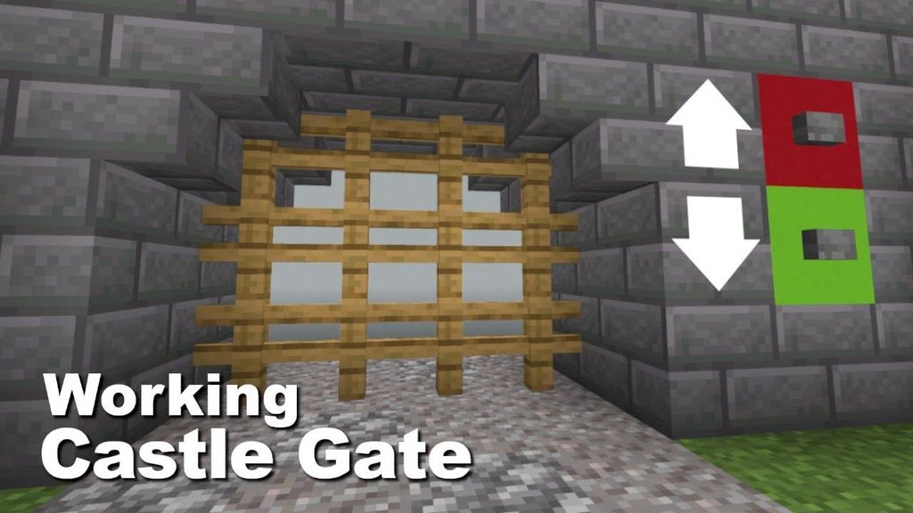 Minecraft Working Castle Gate Instructions : 3 Steps - Instructables