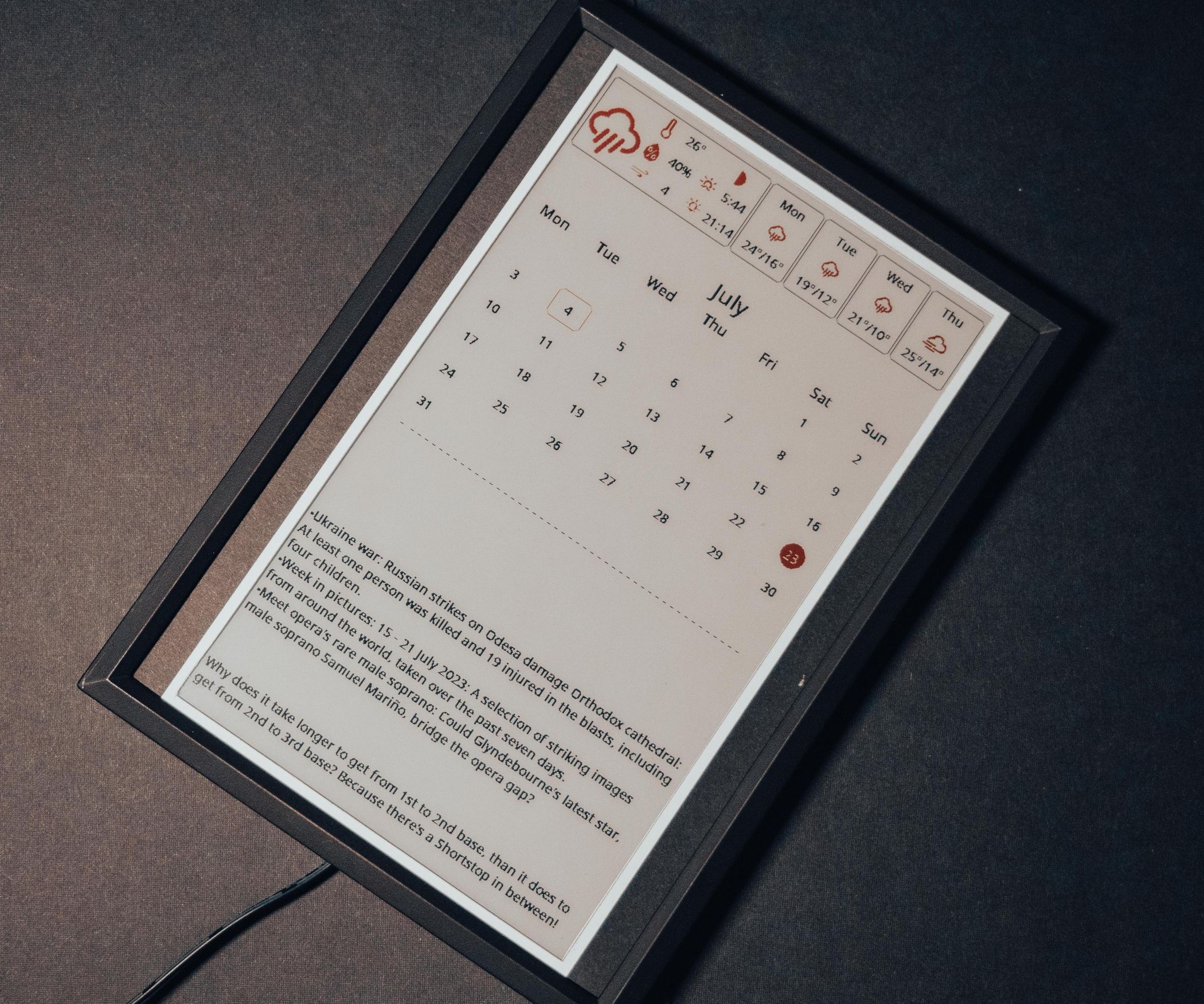 Inkycal - Your Personal E-paper Dashboard : 6 Steps - Instructables