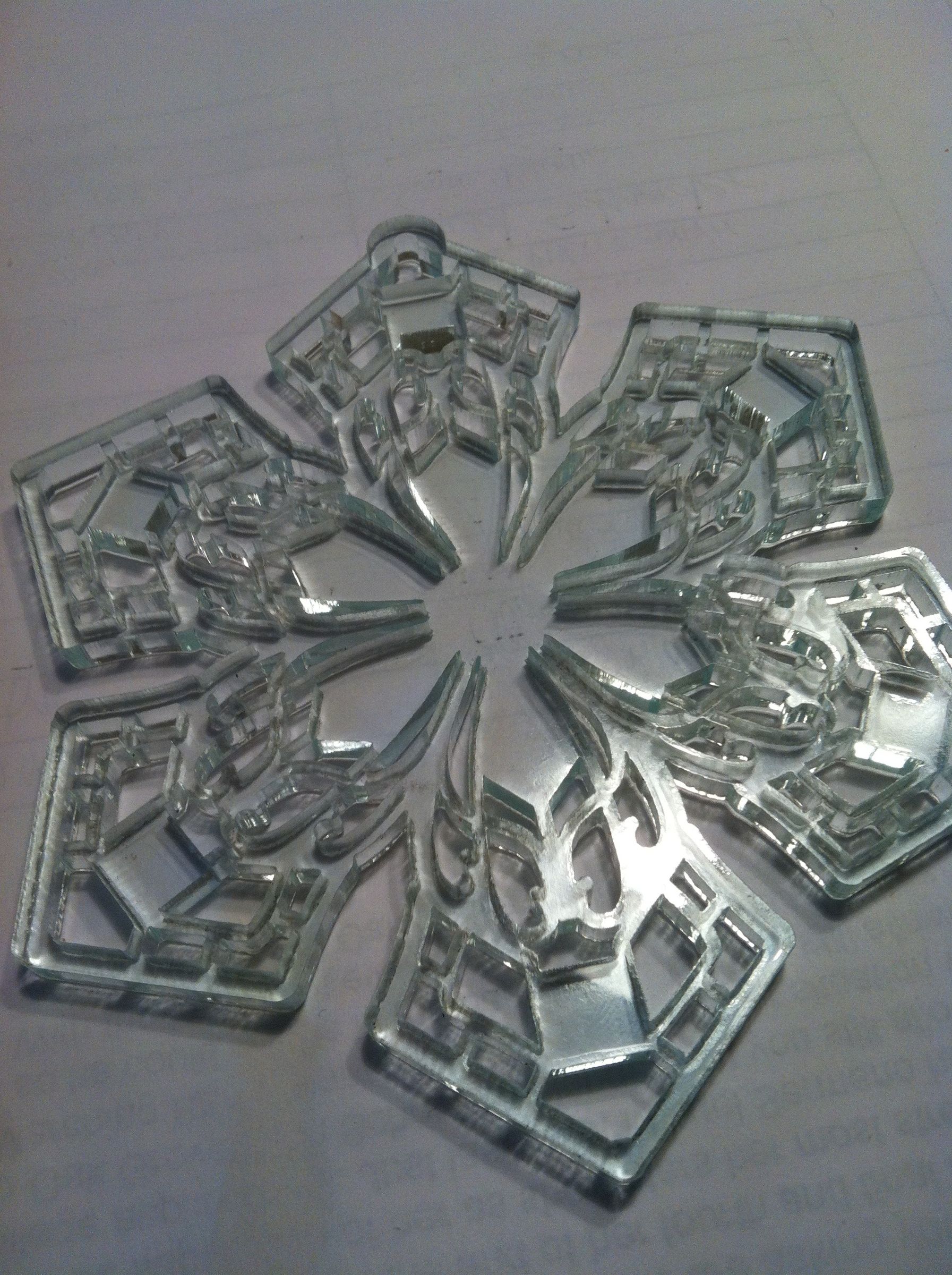 Christmas Snowflakes Decorations With Laser Cutter! : 4 Steps ...