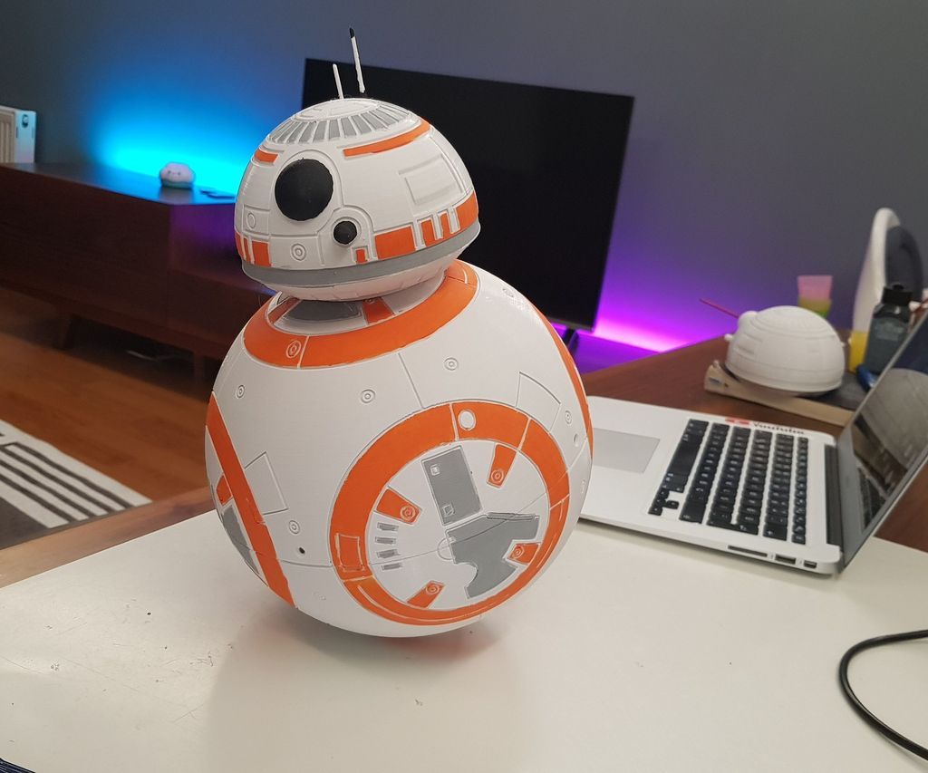 DIY BB8 - Fully 3D Printed - 20cm Diameter First Prototype of Real Size ...