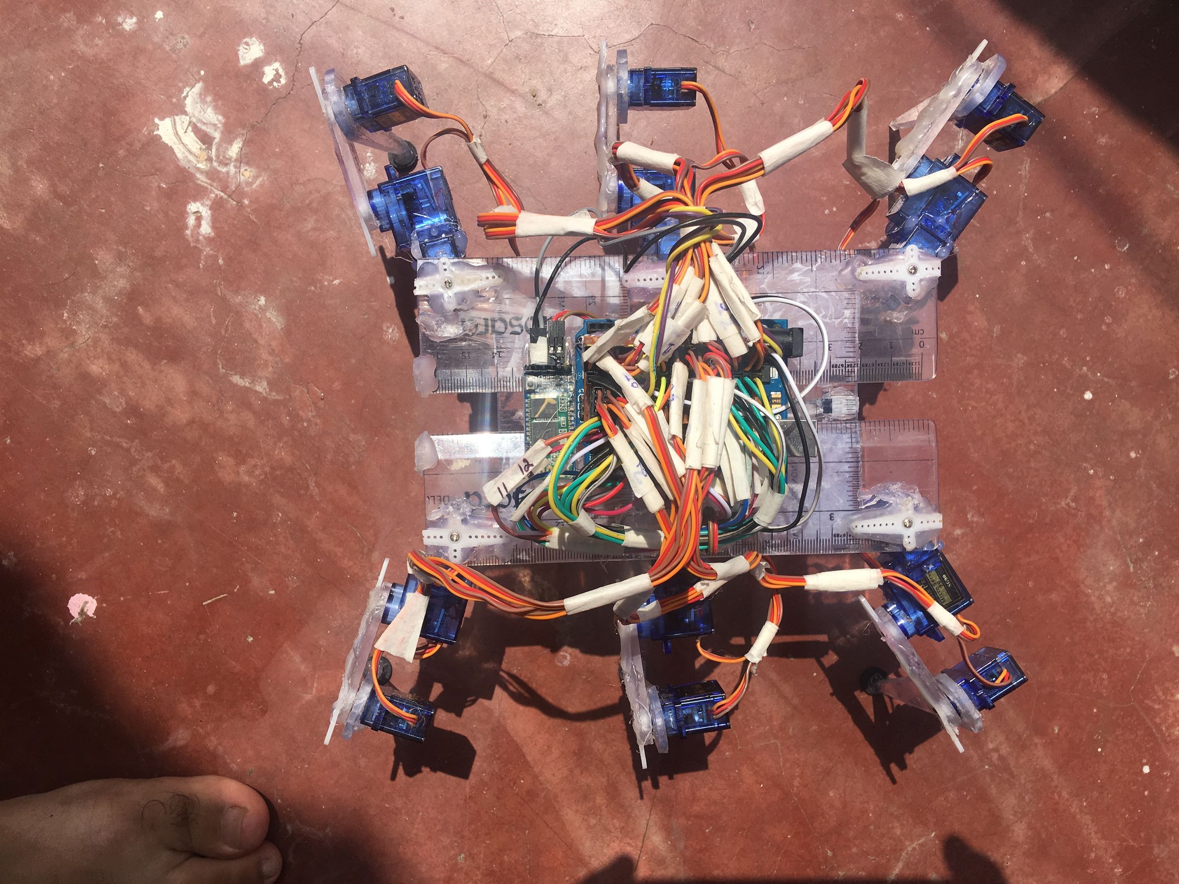 Hexapod Robot With Ruler Body Parts : 3 Steps (with Pictures ...