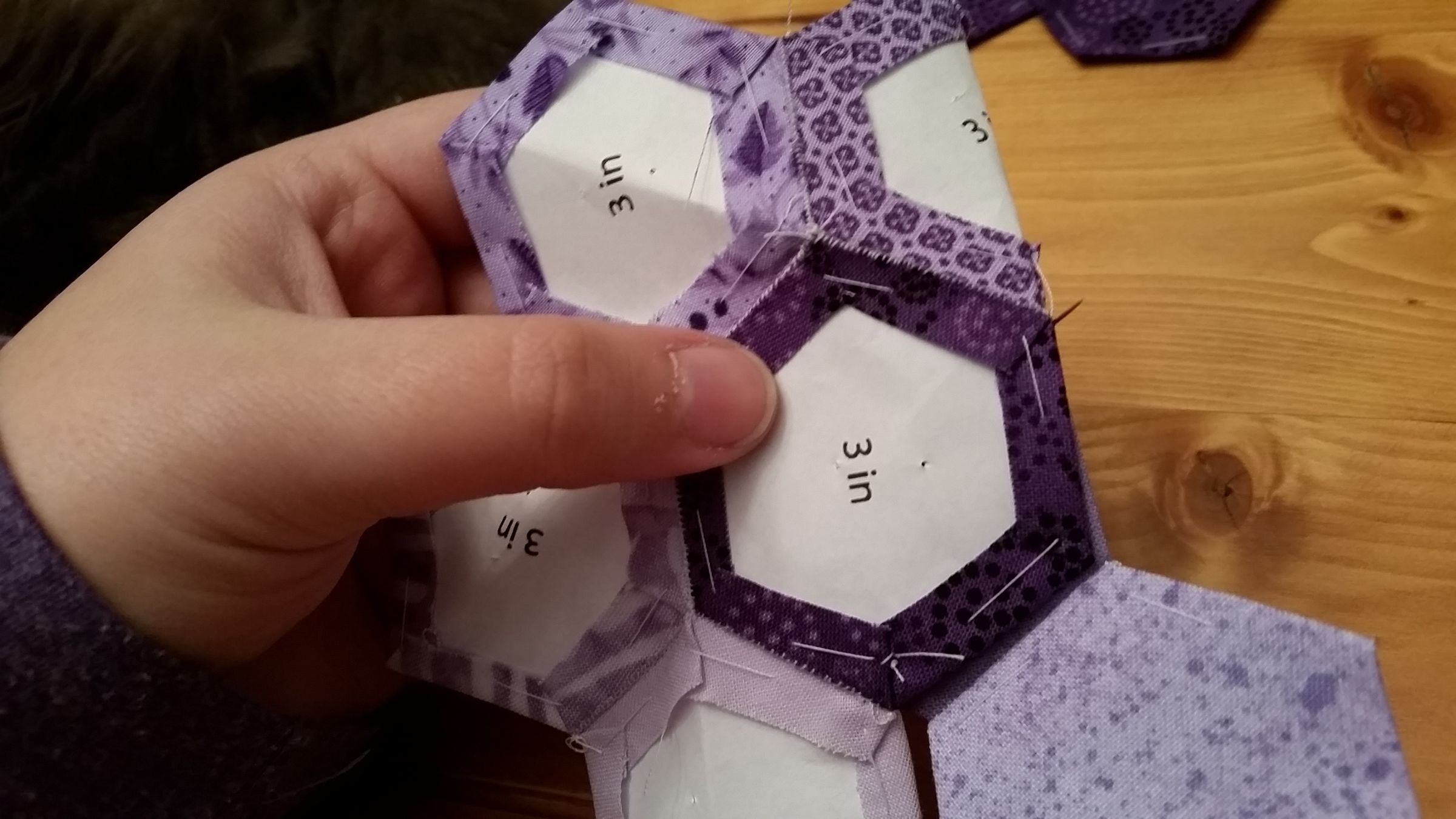 Hexagon English Paper Hand Piecing : 8 Steps (with Pictures ...